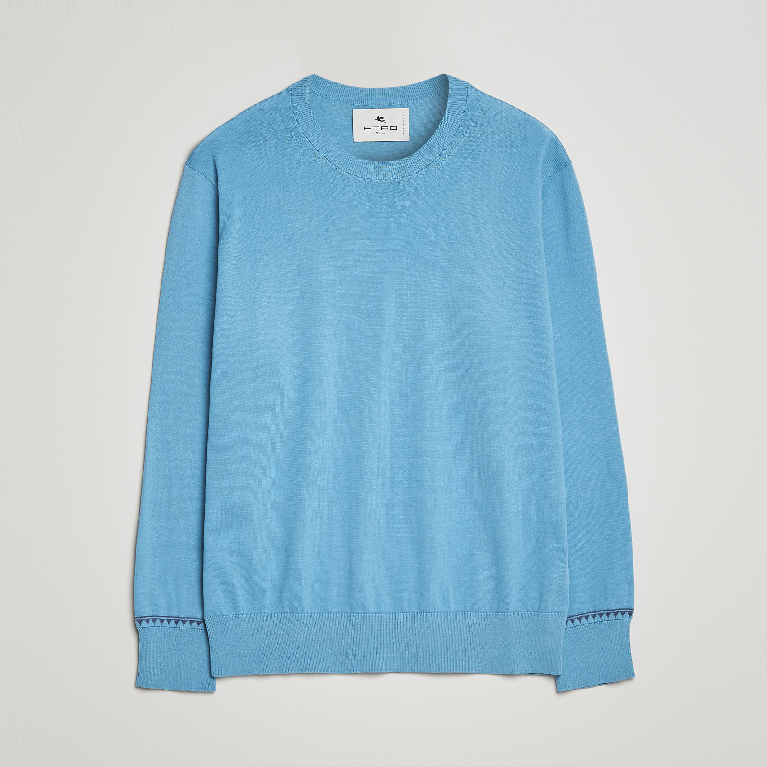 Etro Crew Neck Pullover Azzurro at CareOfCarl.com