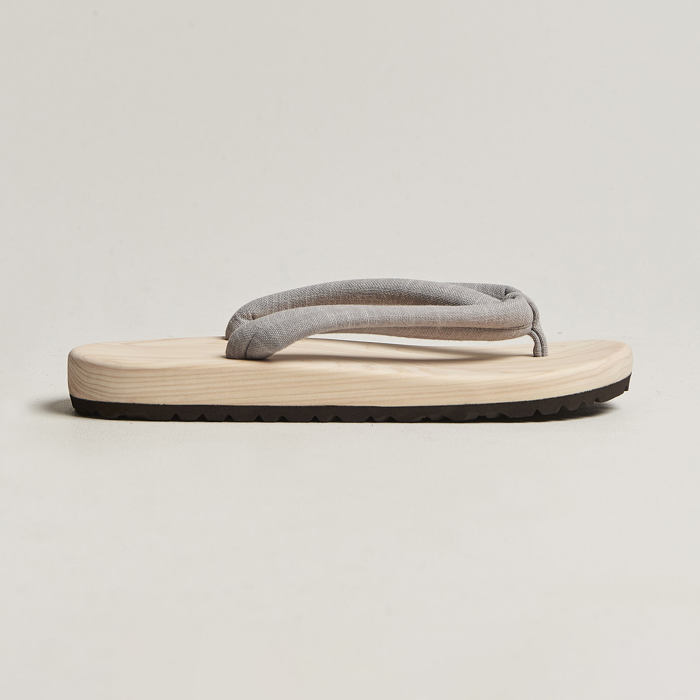 Beams Japan Wooden Geta Sandals Light Grey at CareOfCarl.com