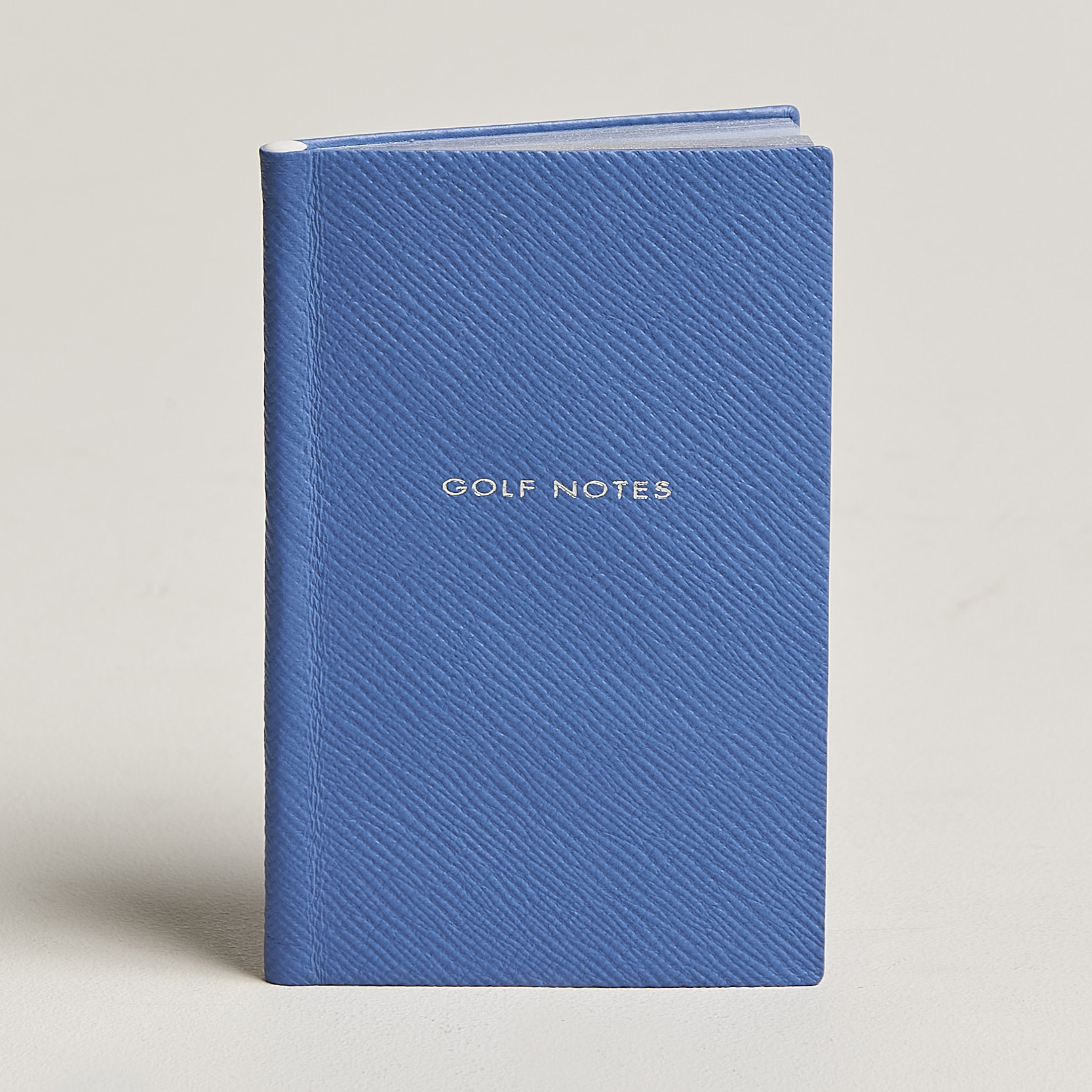 Smythson Panama Notebook Golf Notes Nile Blue at CareOfCarl.com