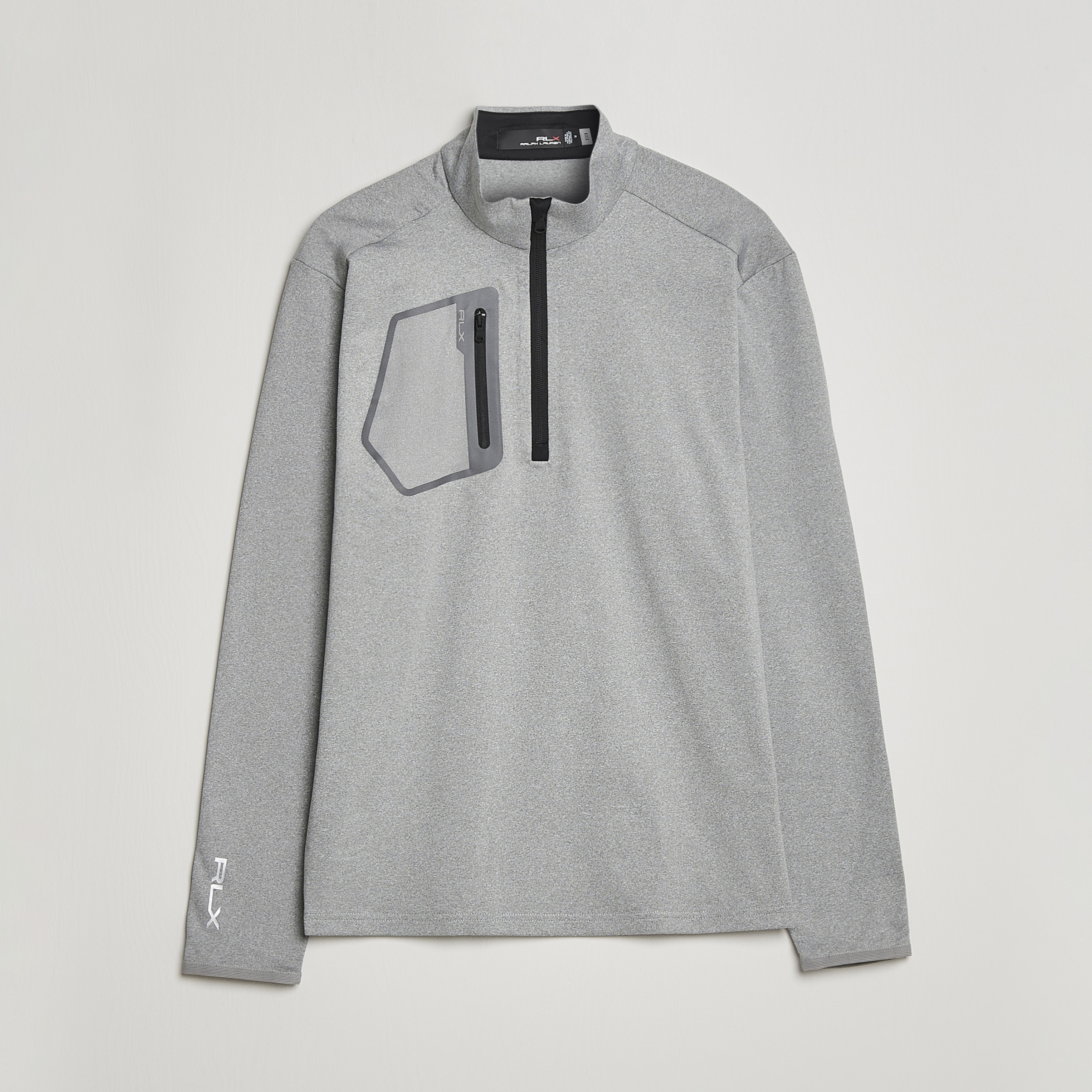 RLX Ralph Lauren Luxury Jersey Half Zip Andover Heather at CareOfCarl.com