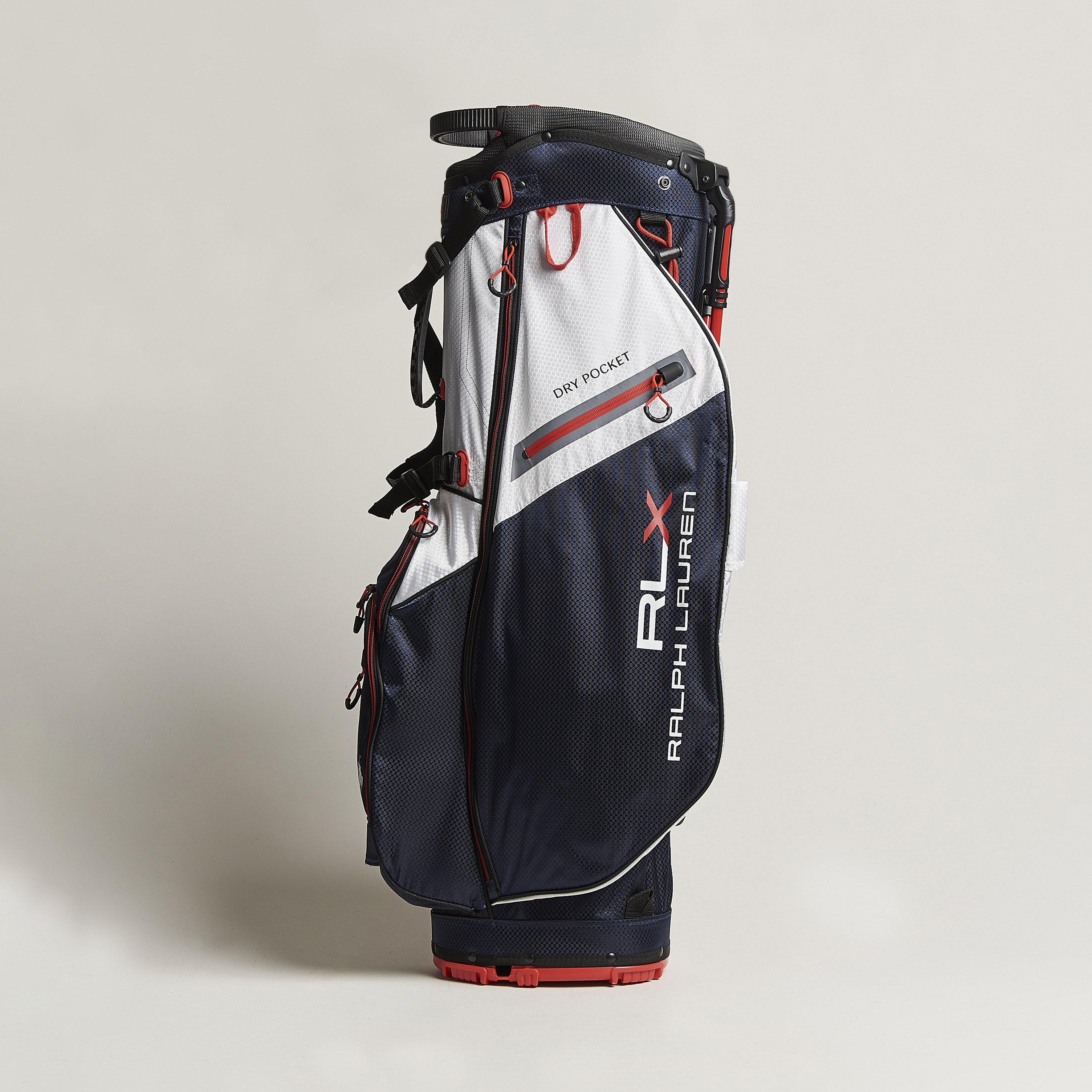 RLX Ralph Lauren Stand Golf Bag White/Navy at CareOfCarl.com