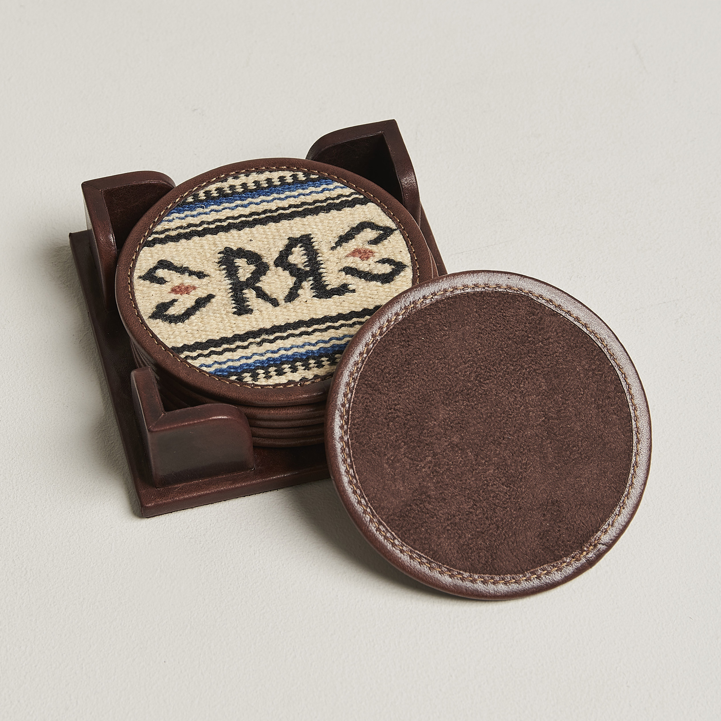 RRL Coaster Set Cream/Navy at CareOfCarl.com