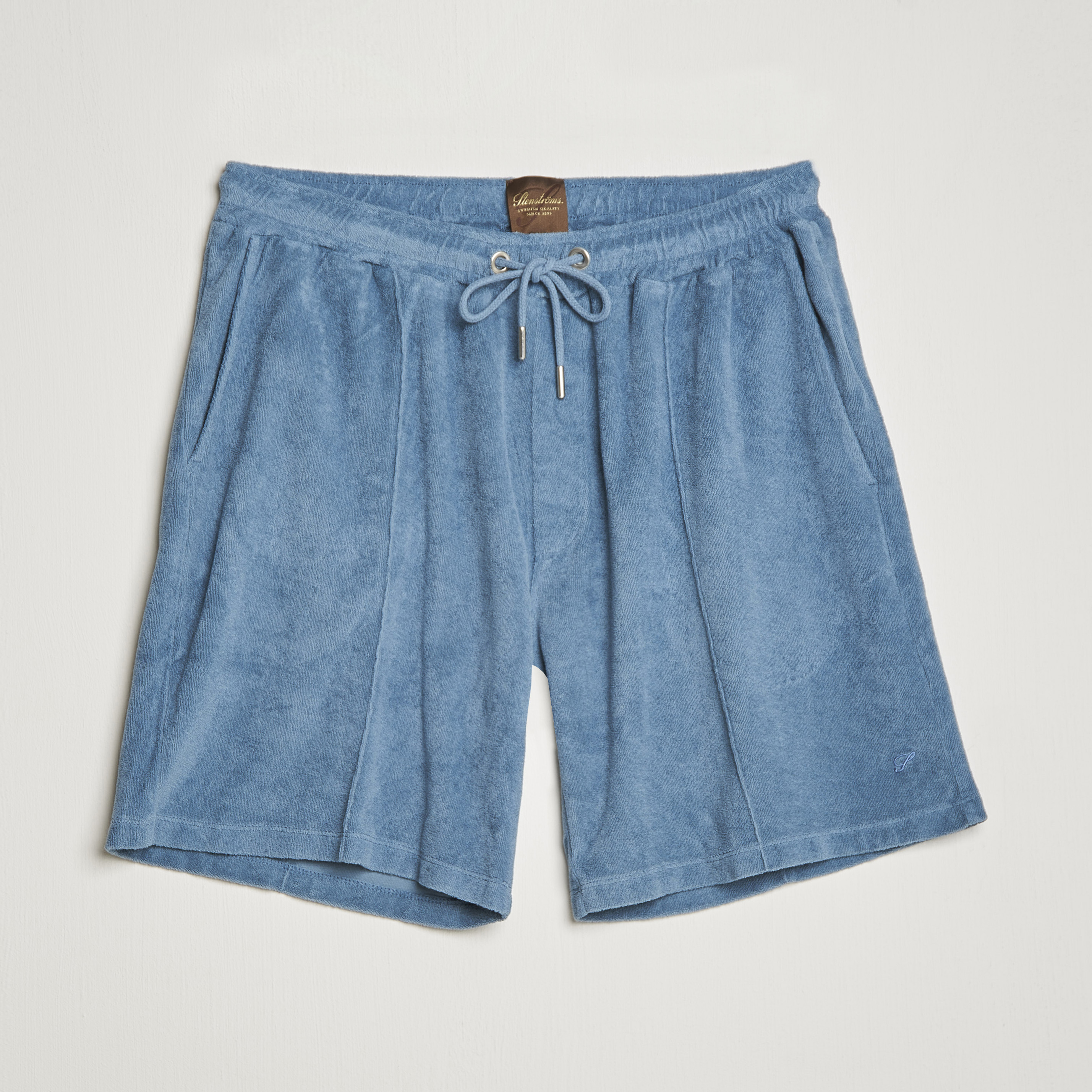 Stenströms Terry Cotton Shorts Petrol Blue at CareOfCarl.com