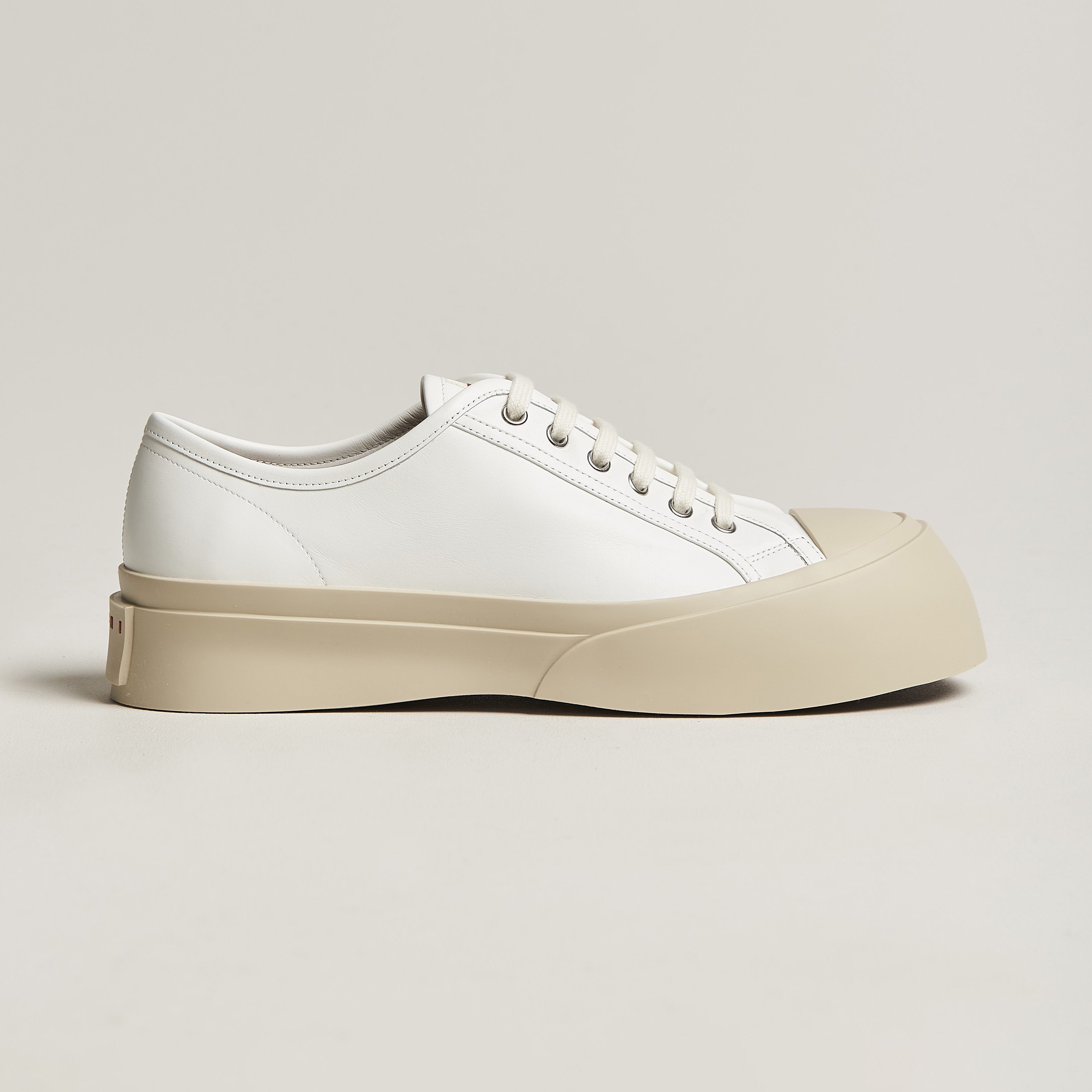 Marni Pablo Leather Sneakers Lily White at CareOfCarl.com