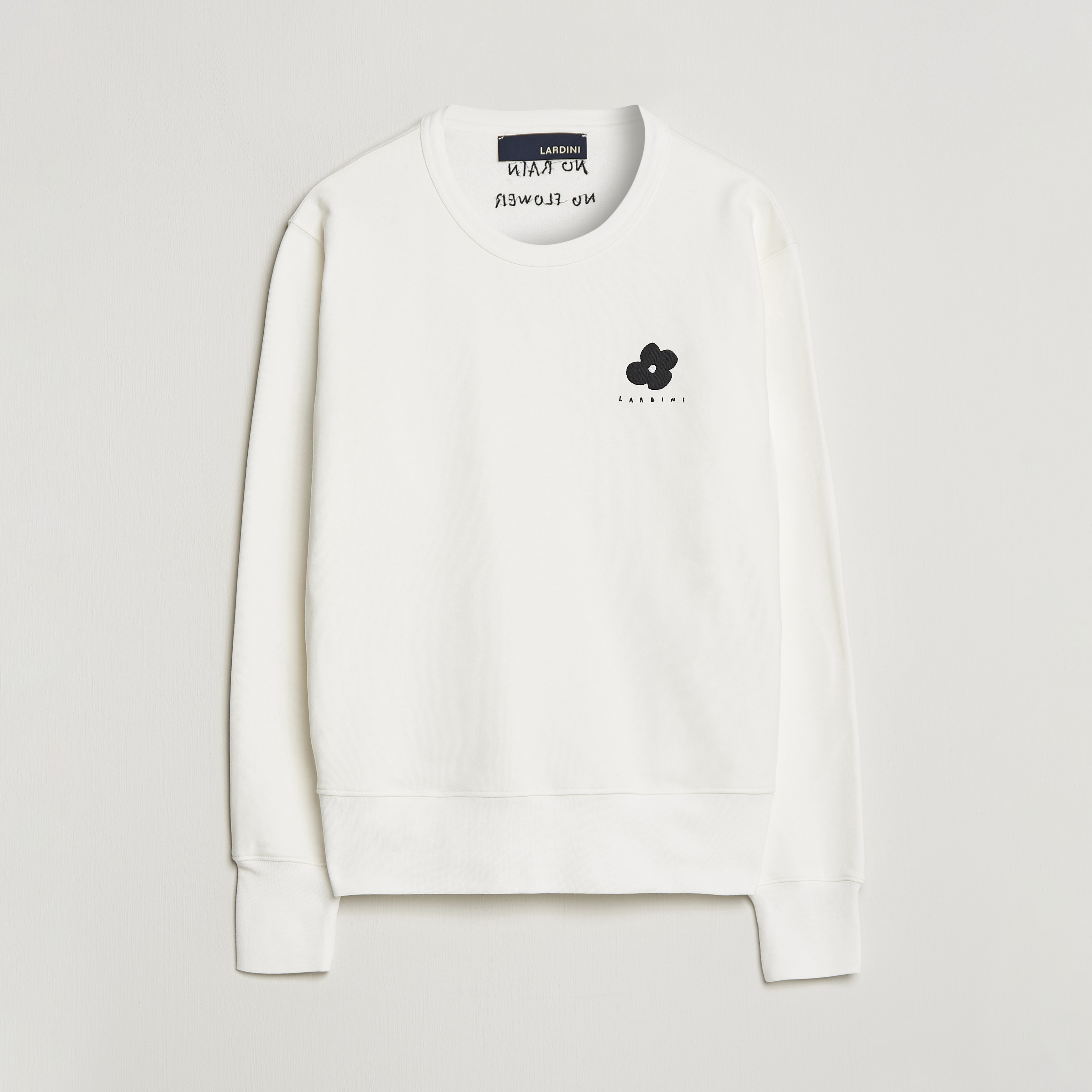 Lardini Cotton Embroidery Logo Sweatshirt White at CareOfCarl.com