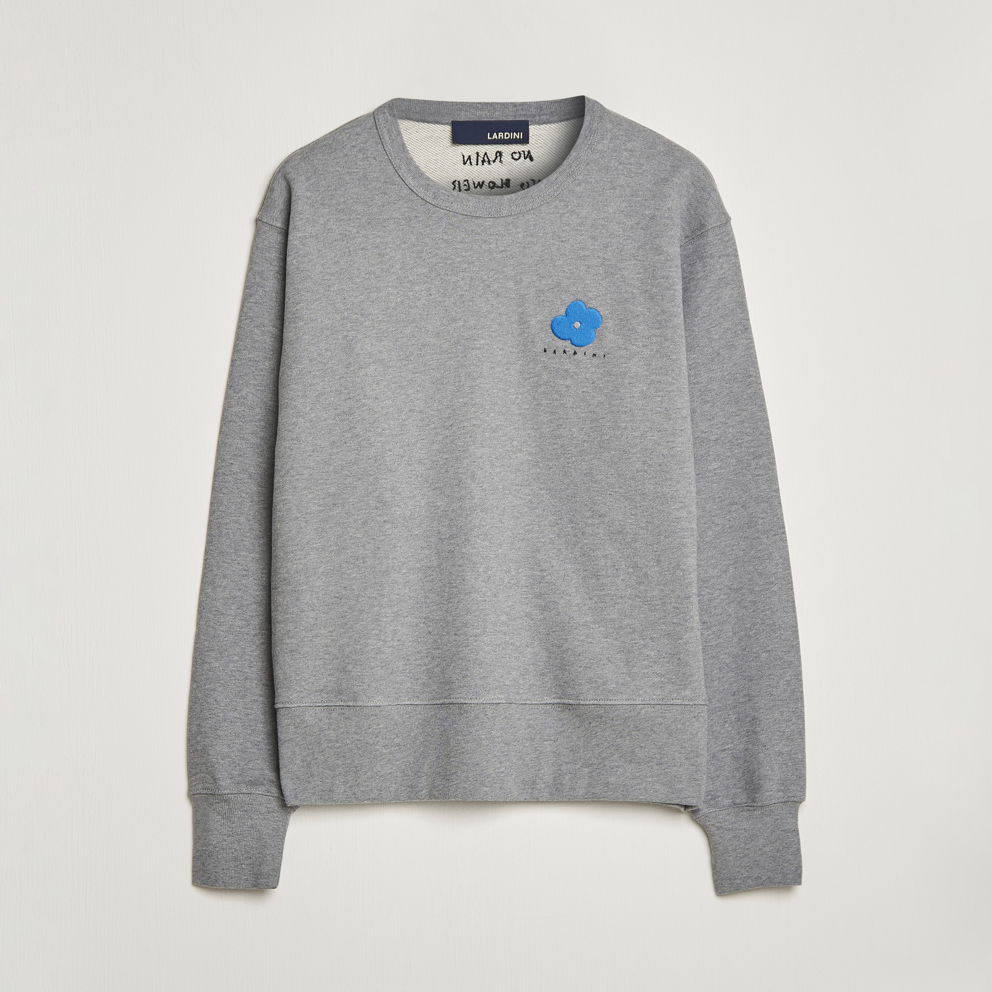 Lardini Cotton Embroidery Logo Sweatshirt Grey at CareOfCarl.com