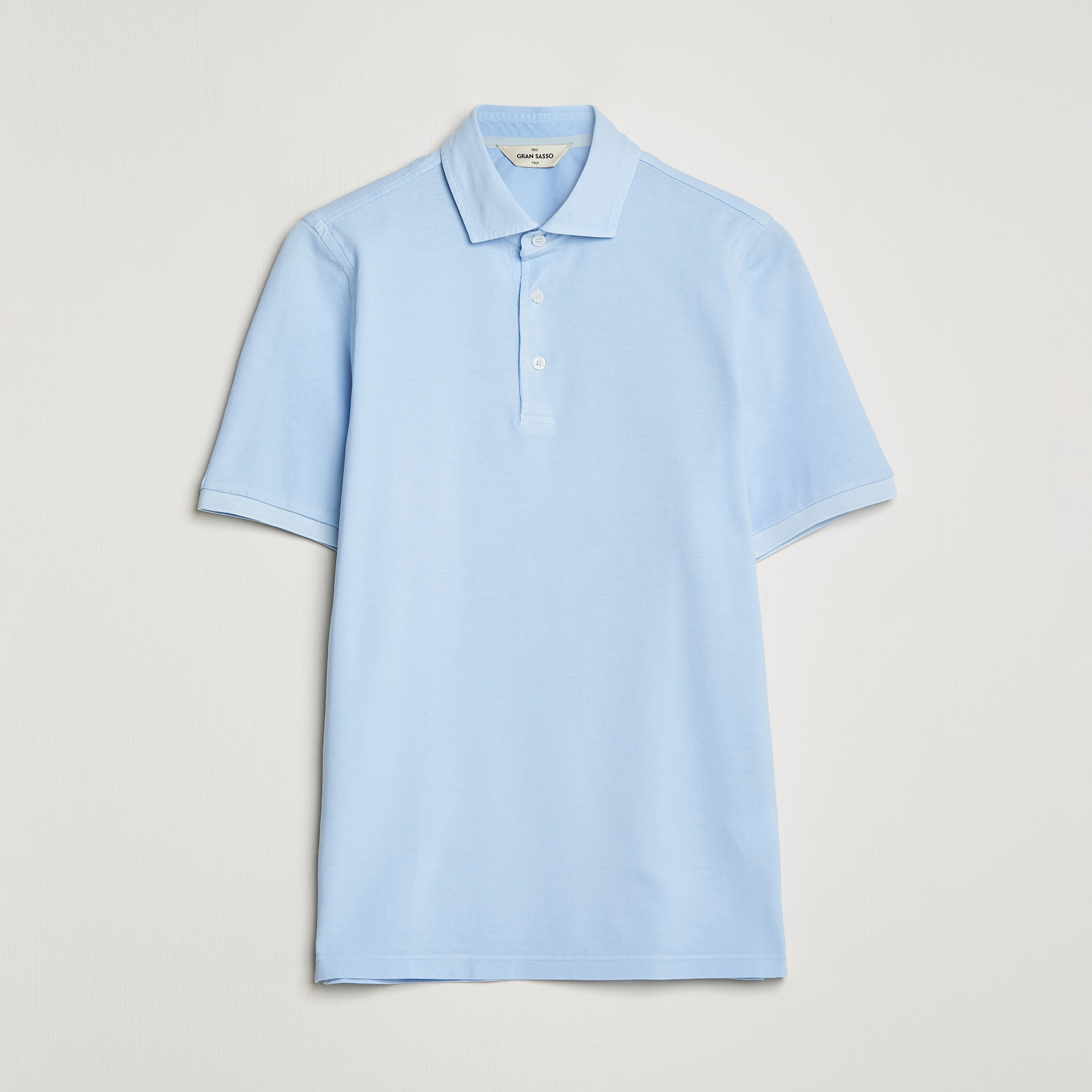 Gran Sasso Washed Polo Light Blue at CareOfCarl.com
