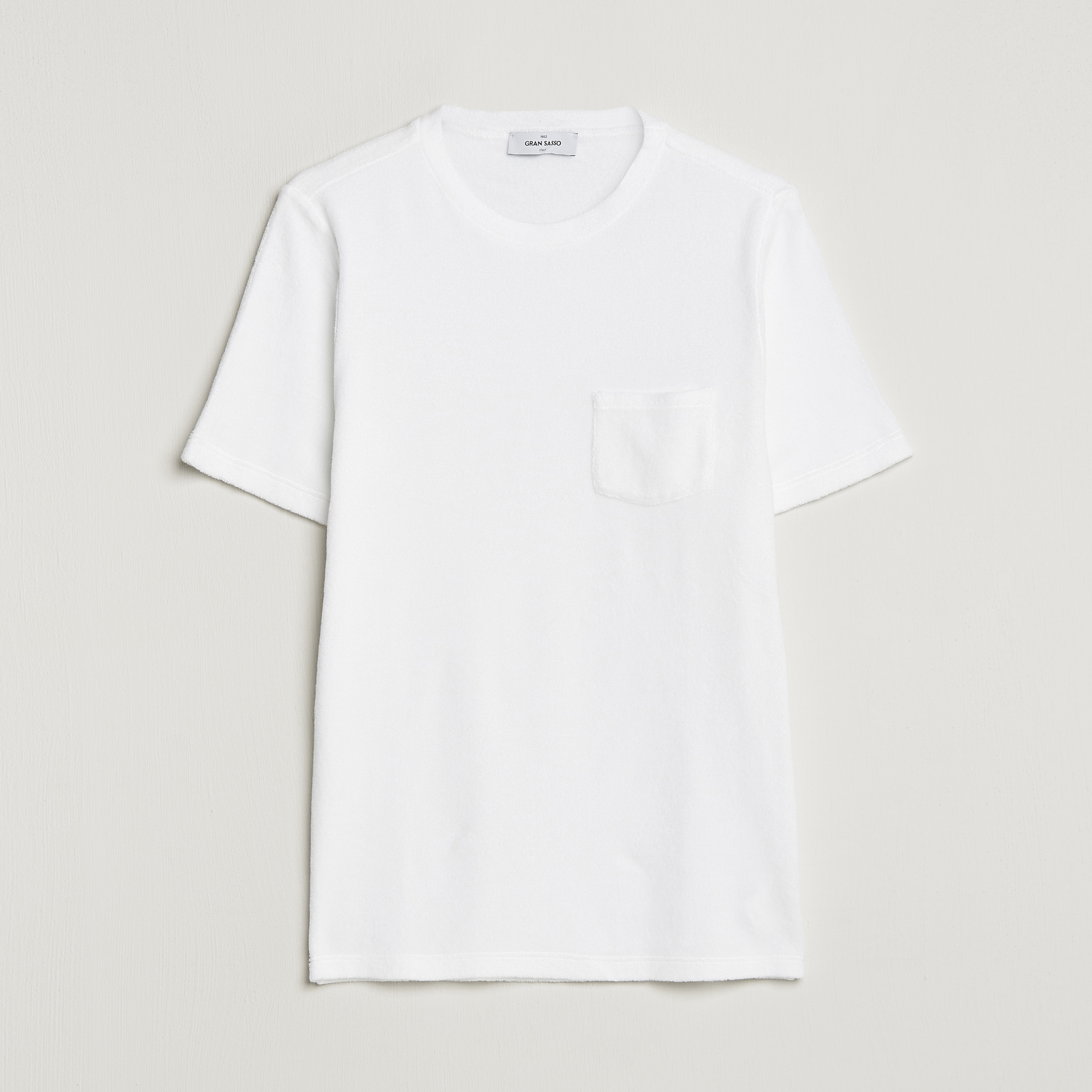 Gran Sasso Cotton Terry Tee White at CareOfCarl.com