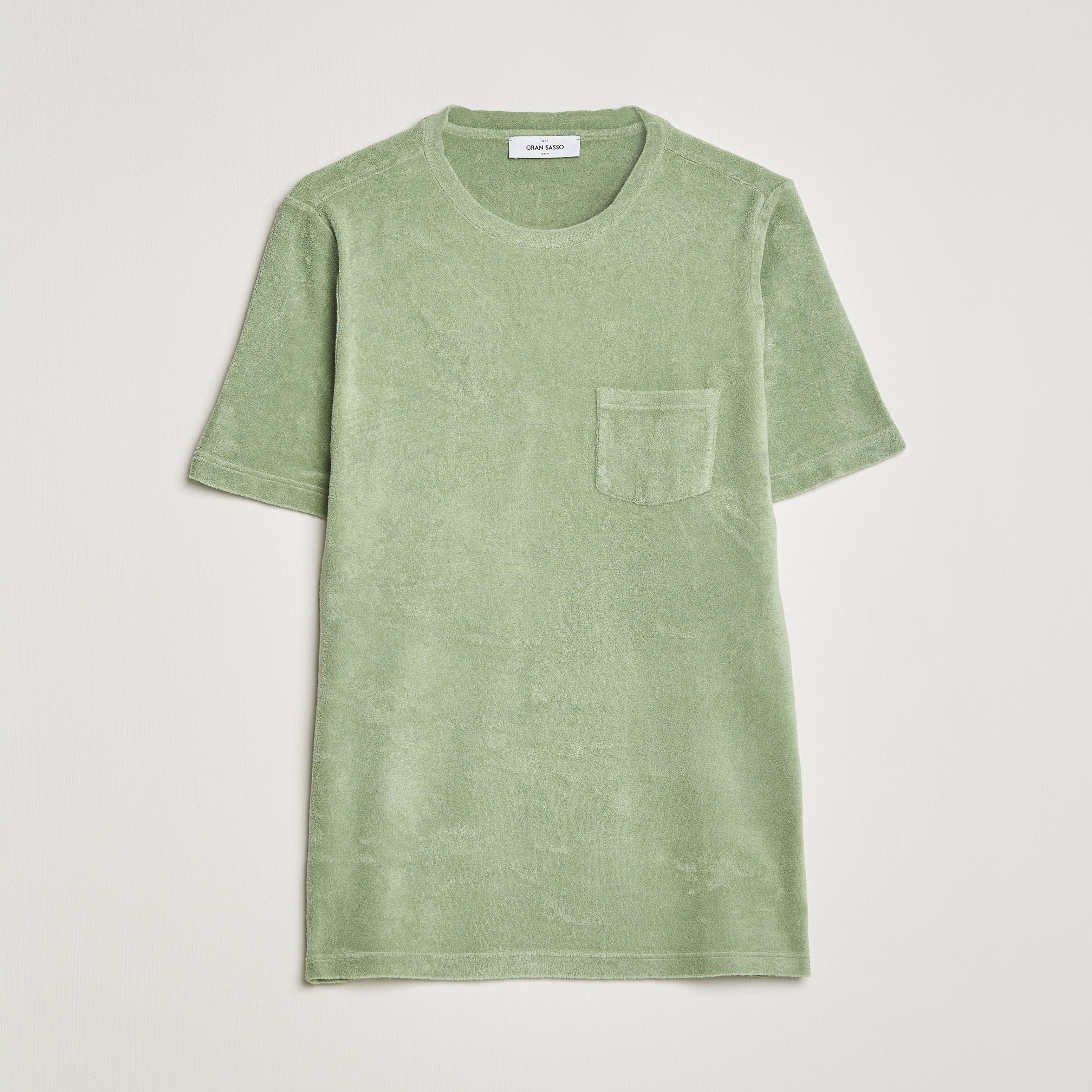 Gran Sasso Cotton Terry Tee Green at CareOfCarl.com