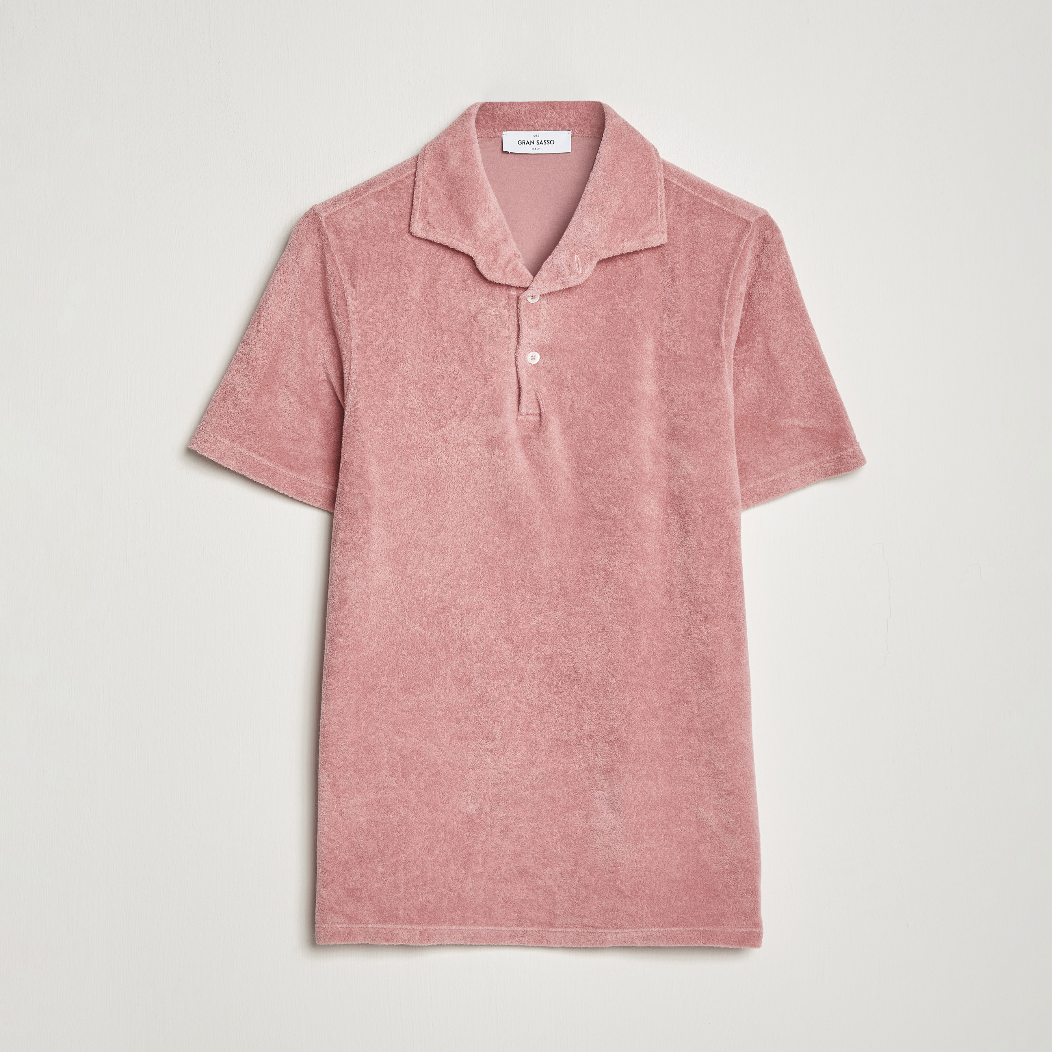 Gran Sasso Cotton Terry Polo Washed Pink at CareOfCarl.com