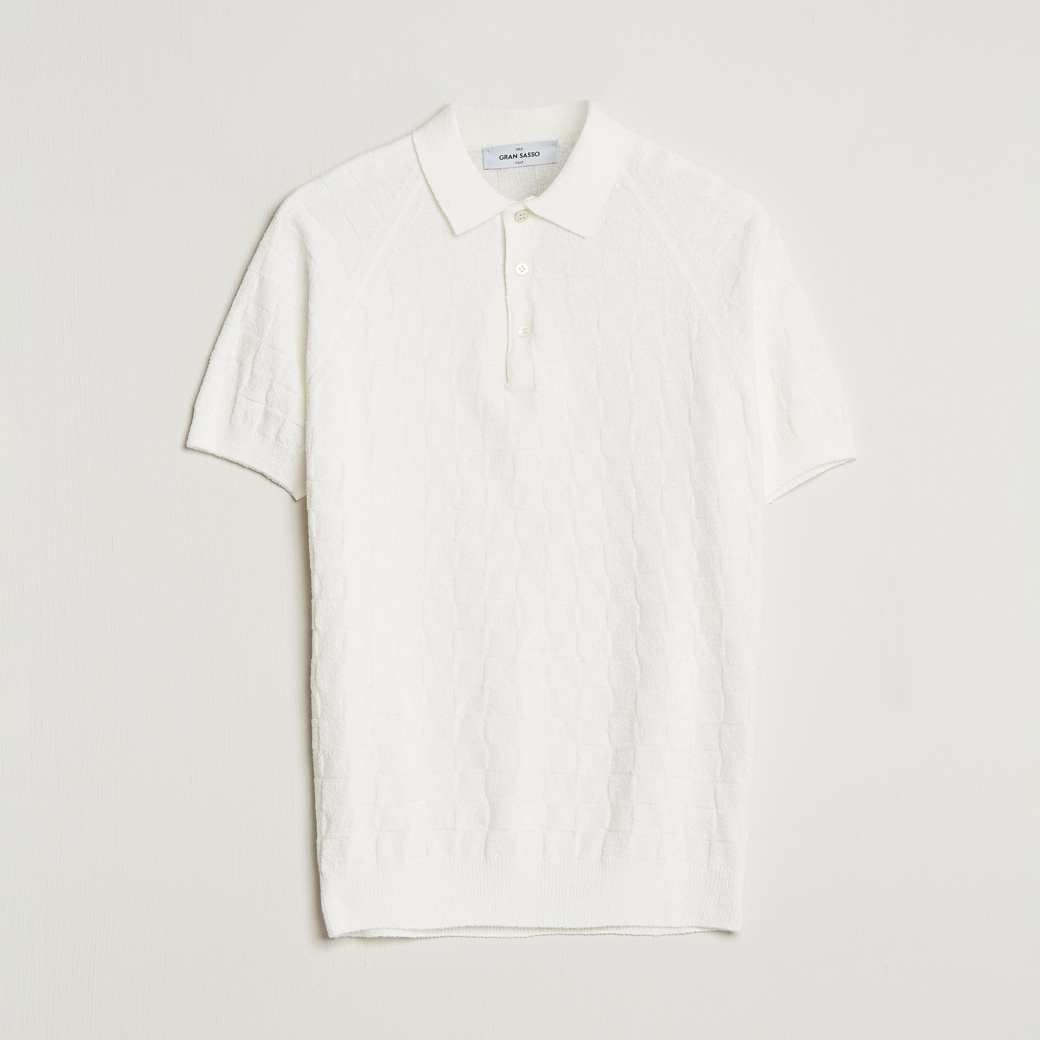 Gran Sasso Structured Terry Polo White at CareOfCarl.com