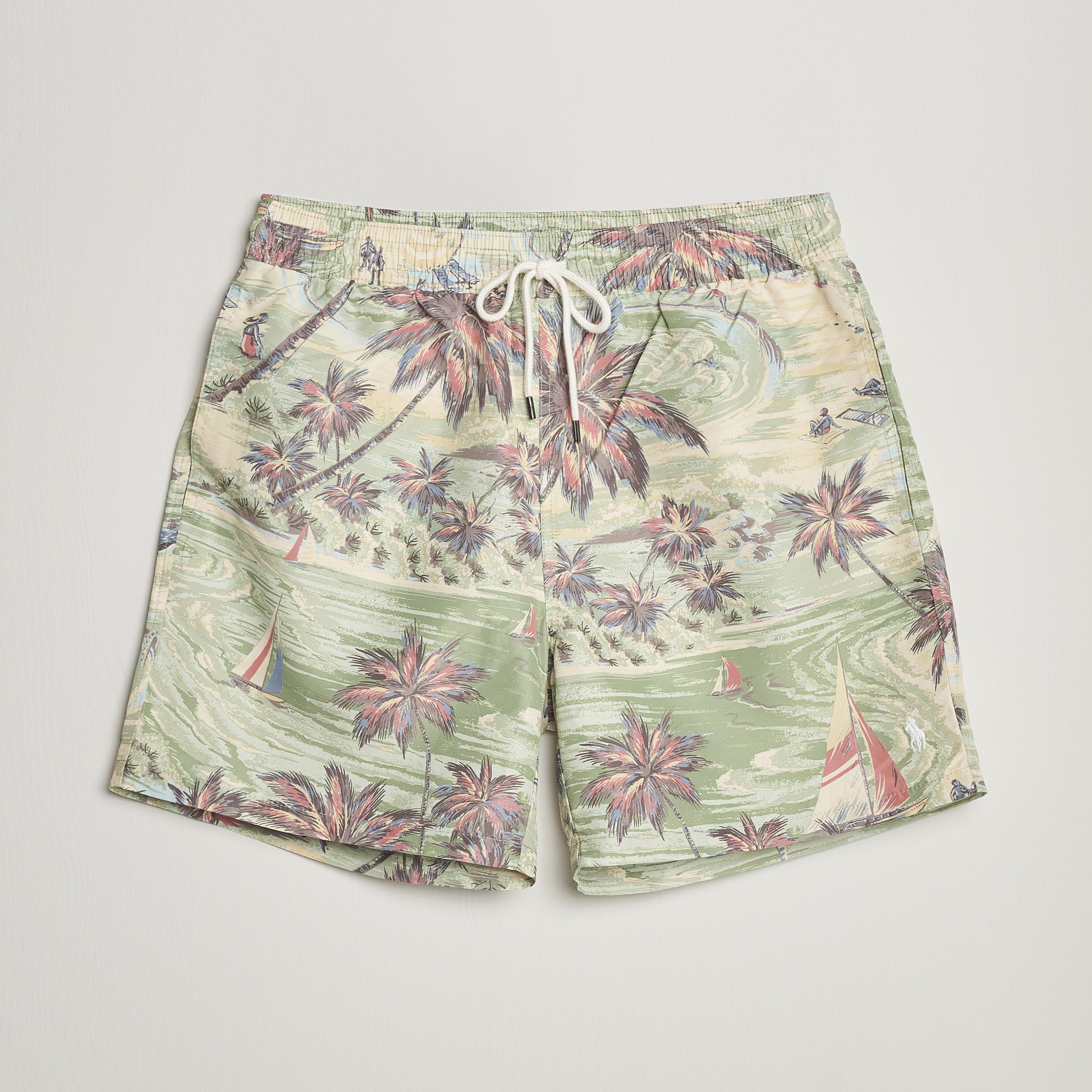 Polo Ralph Lauren Hawaiian Bazar Swimshorts Beach Green at CareOfCarl.com