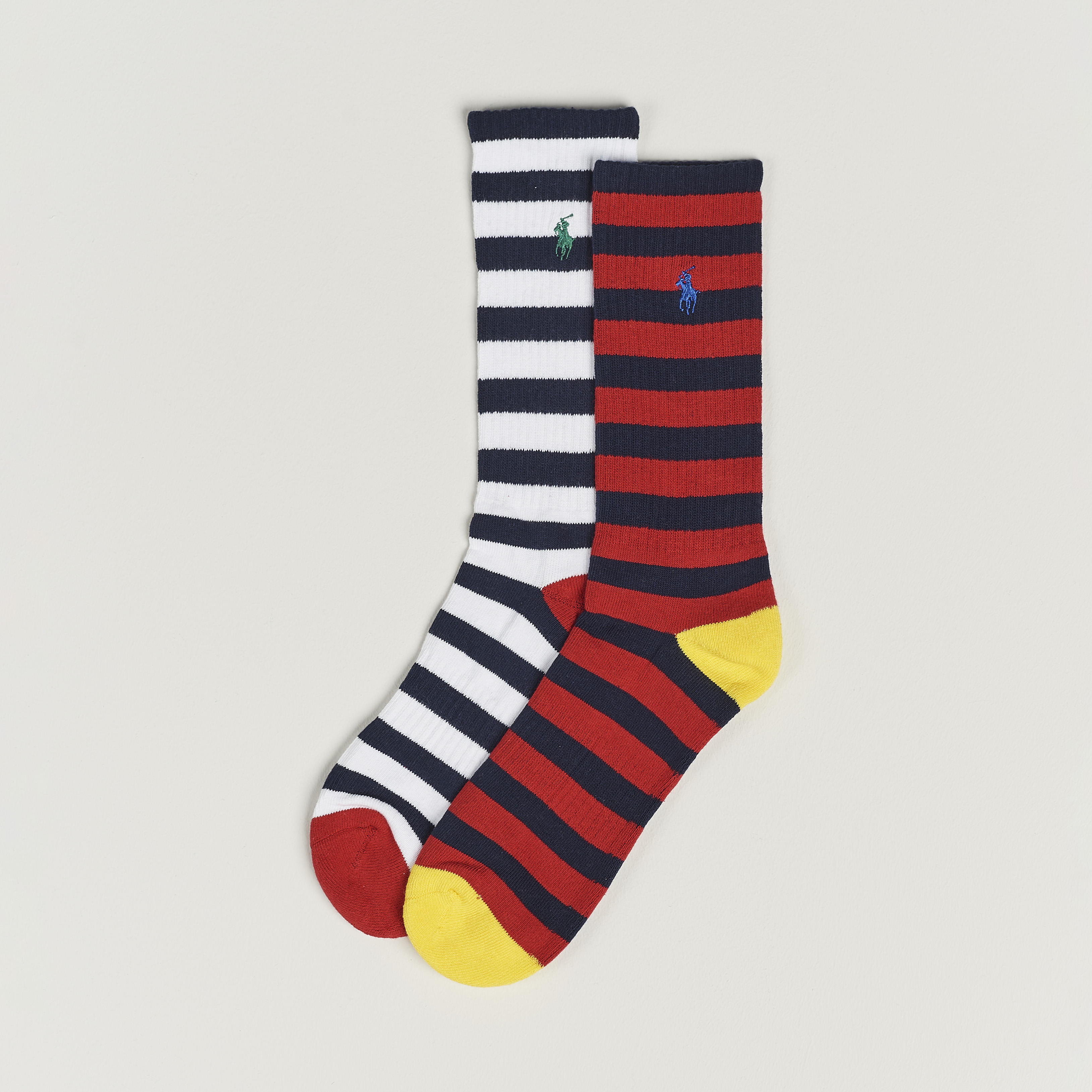 Polo Ralph Lauren Striped 2-Pack Sock Red/Navy at CareOfCarl.com