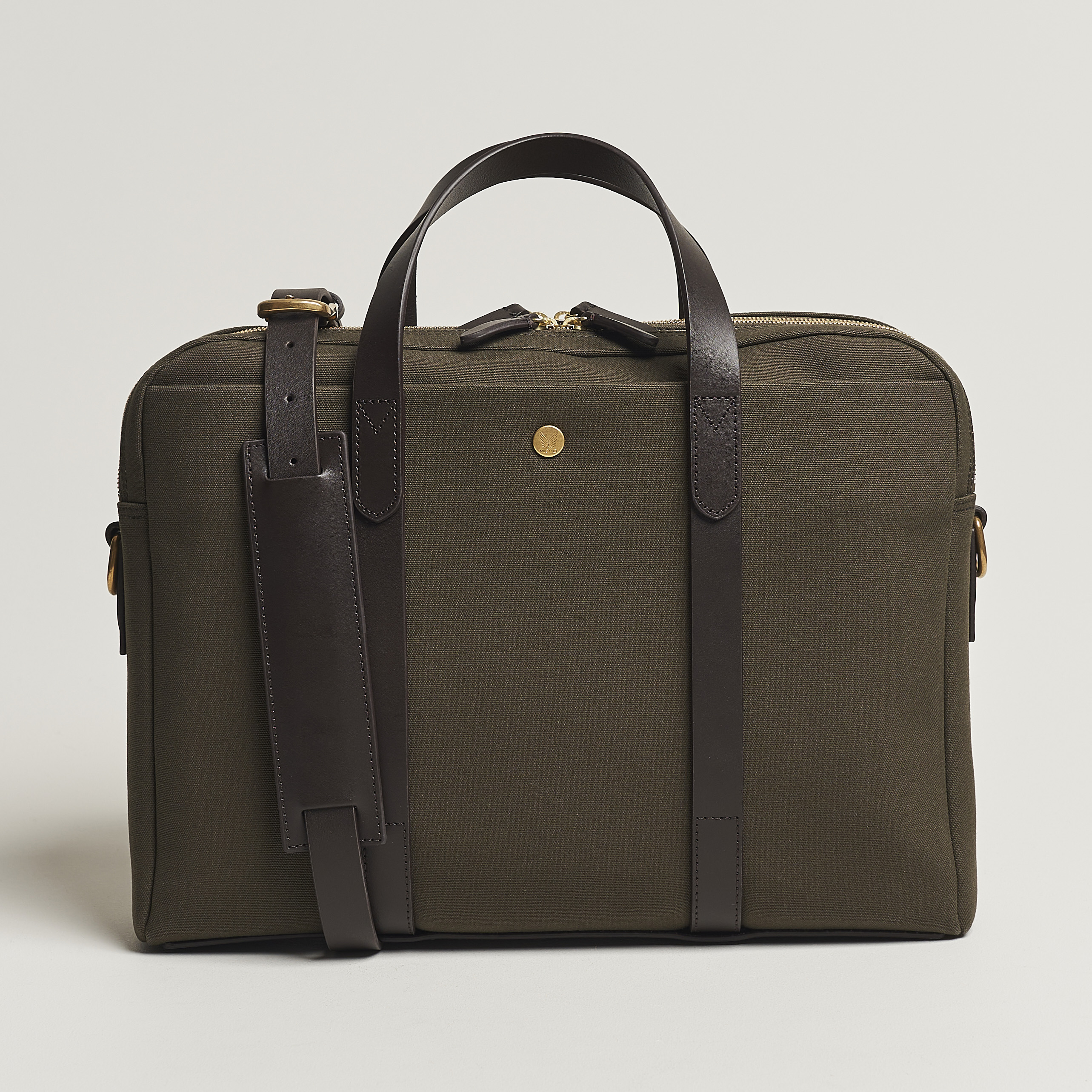 Mismo M/S Endeavour Briefcase Army/Dark Brown at CareOfCarl.com