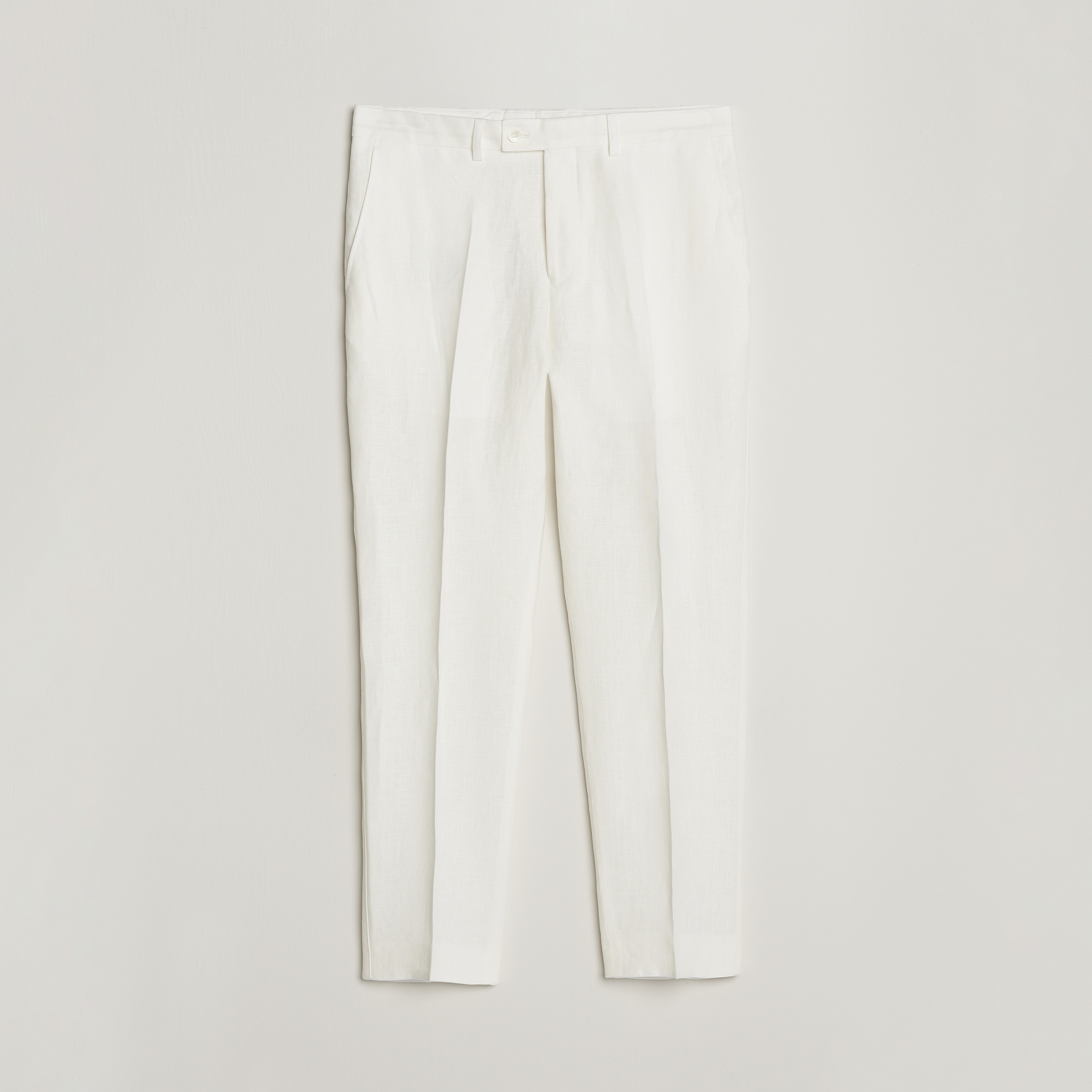 Oscar Jacobson Deccan Linen Trousers White at CareOfCarl.com