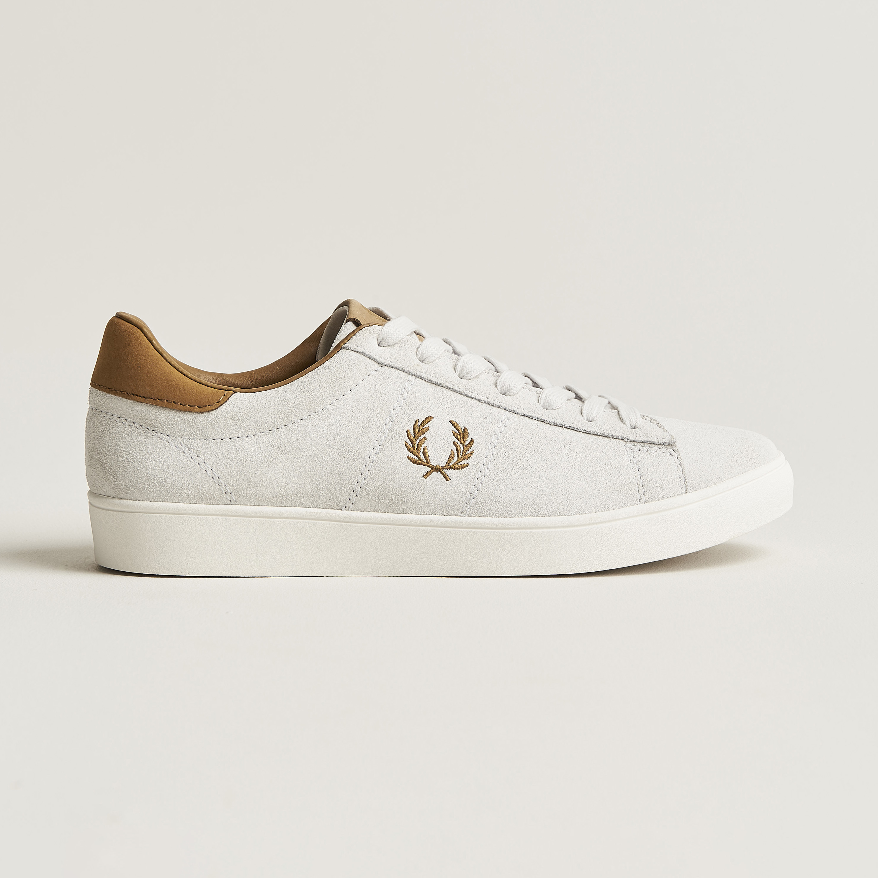 Fred Perry Spencer Suede Sneaker White at CareOfCarl.com
