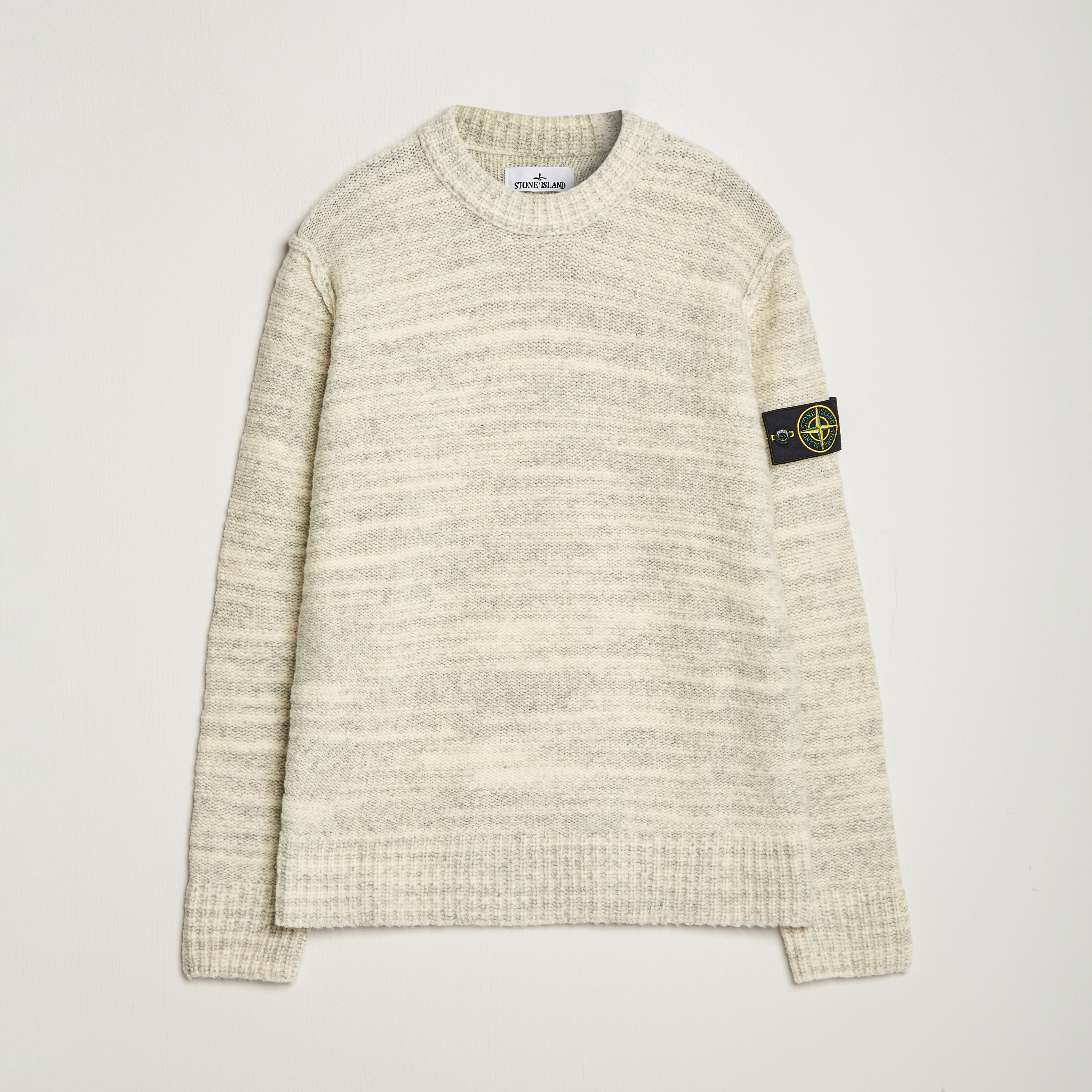 Stone Island Knitted Wool/Nylon Sweater Plaster at CareOfCarl.com