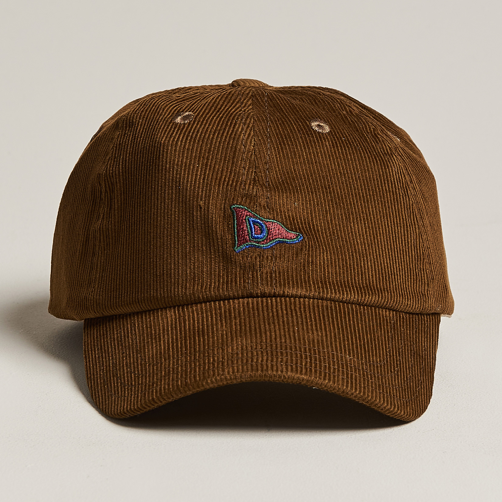 Drake's D Flag Logo Cord Baseball Cap Brown at CareOfCarl.com