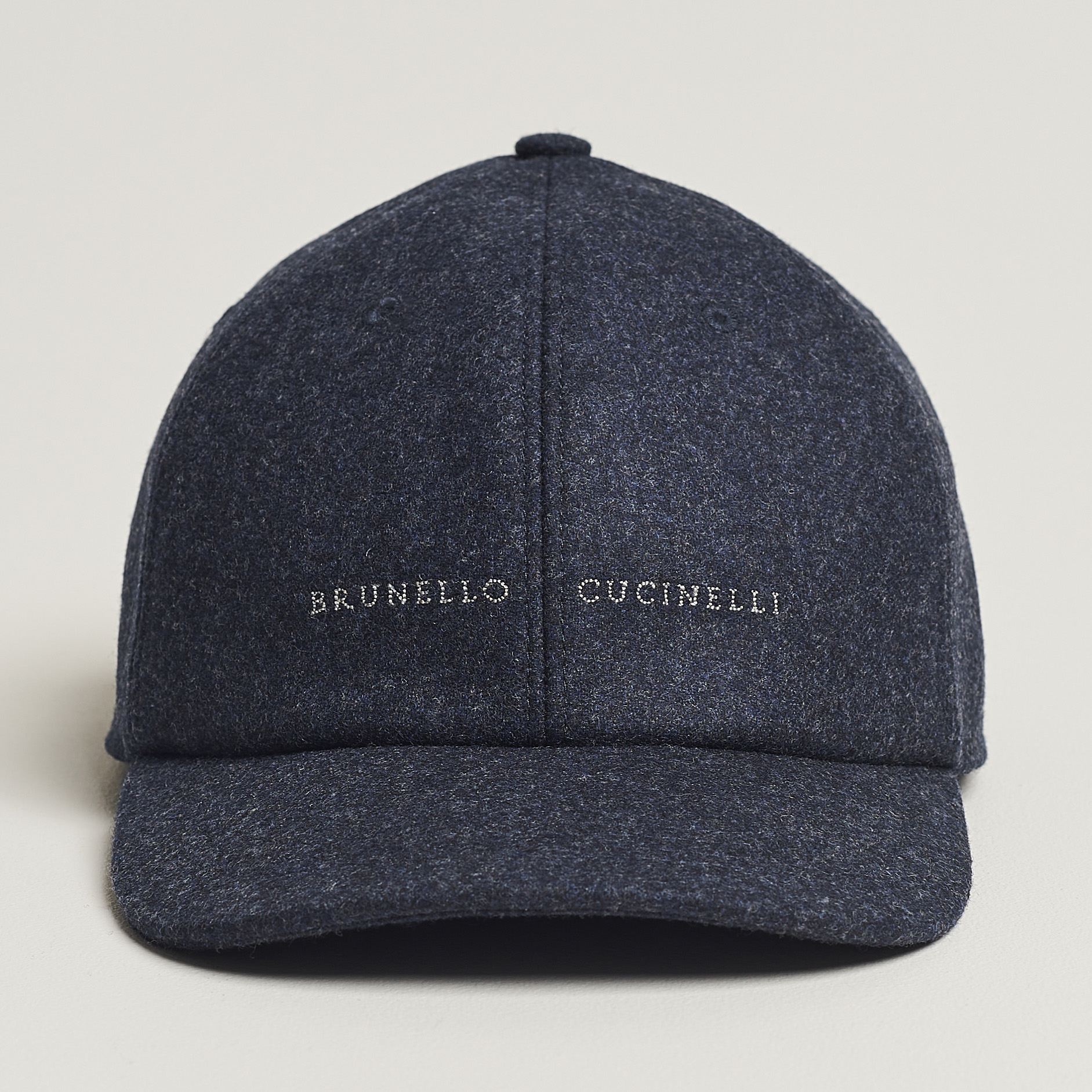 Brunello Cucinelli Flannel Baseball Cap Navy at CareOfCarl.com