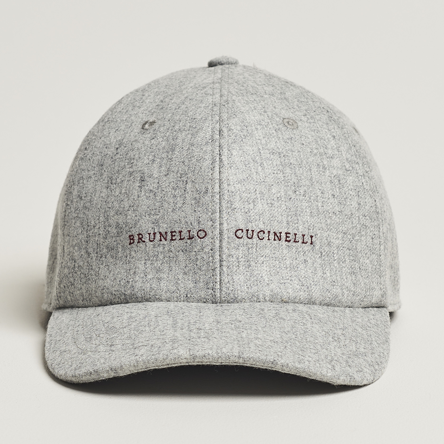 Brunello Cucinelli Flannel Baseball Cap Light Grey at CareOfCarl.com