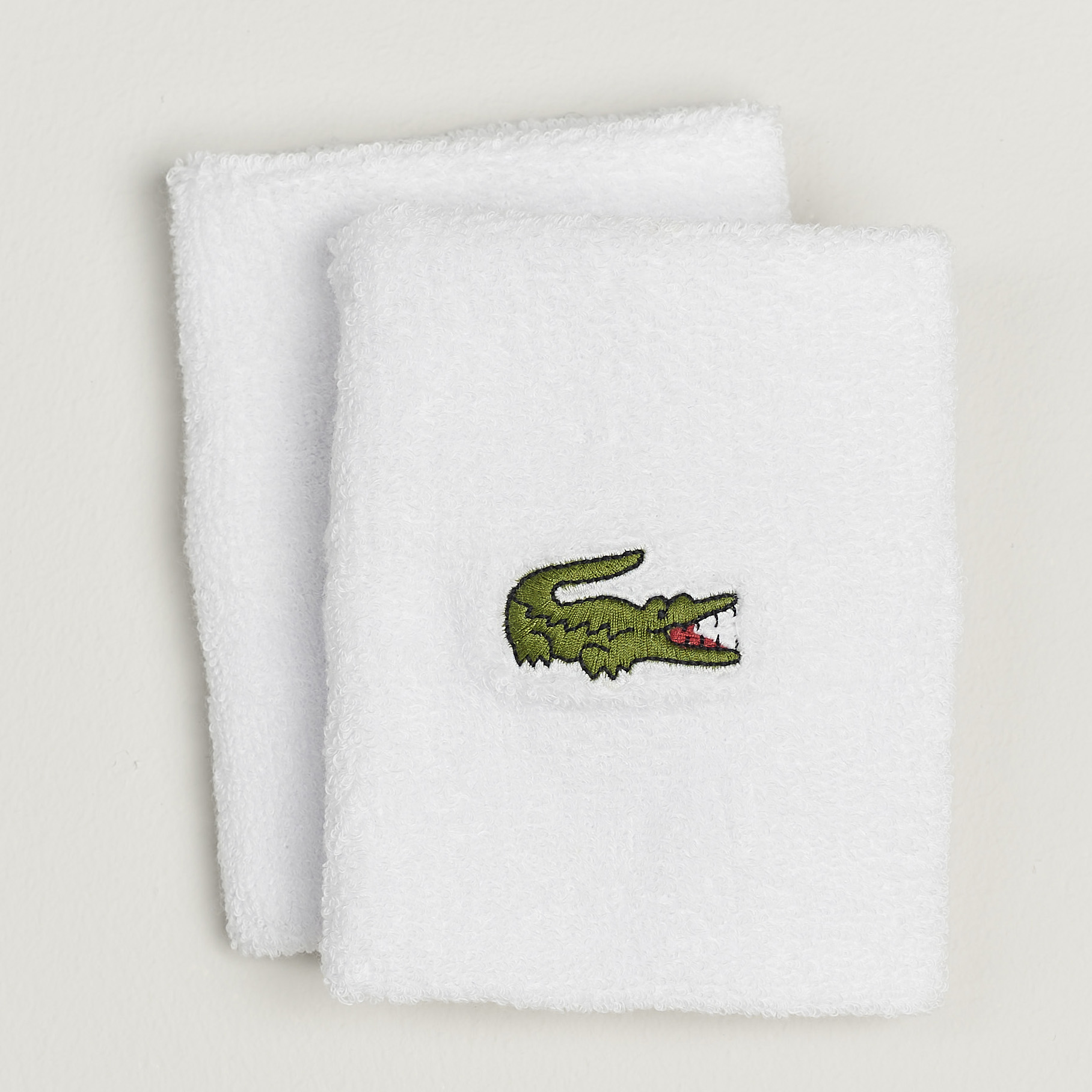 Lacoste Sport 2-Pack Logo Wristband White at CareOfCarl.com