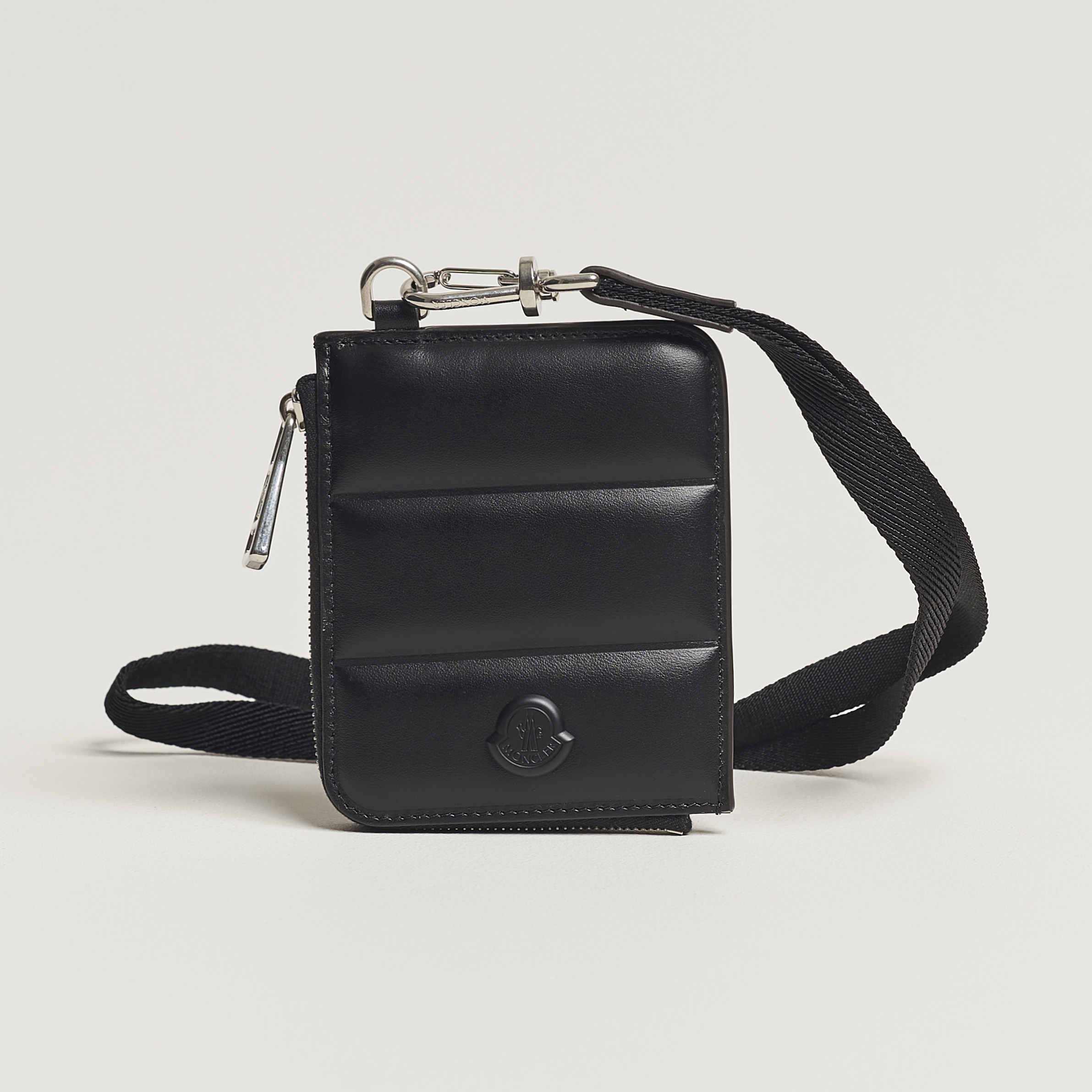 Moncler Strap Leather Wallet Black at CareOfCarl.com