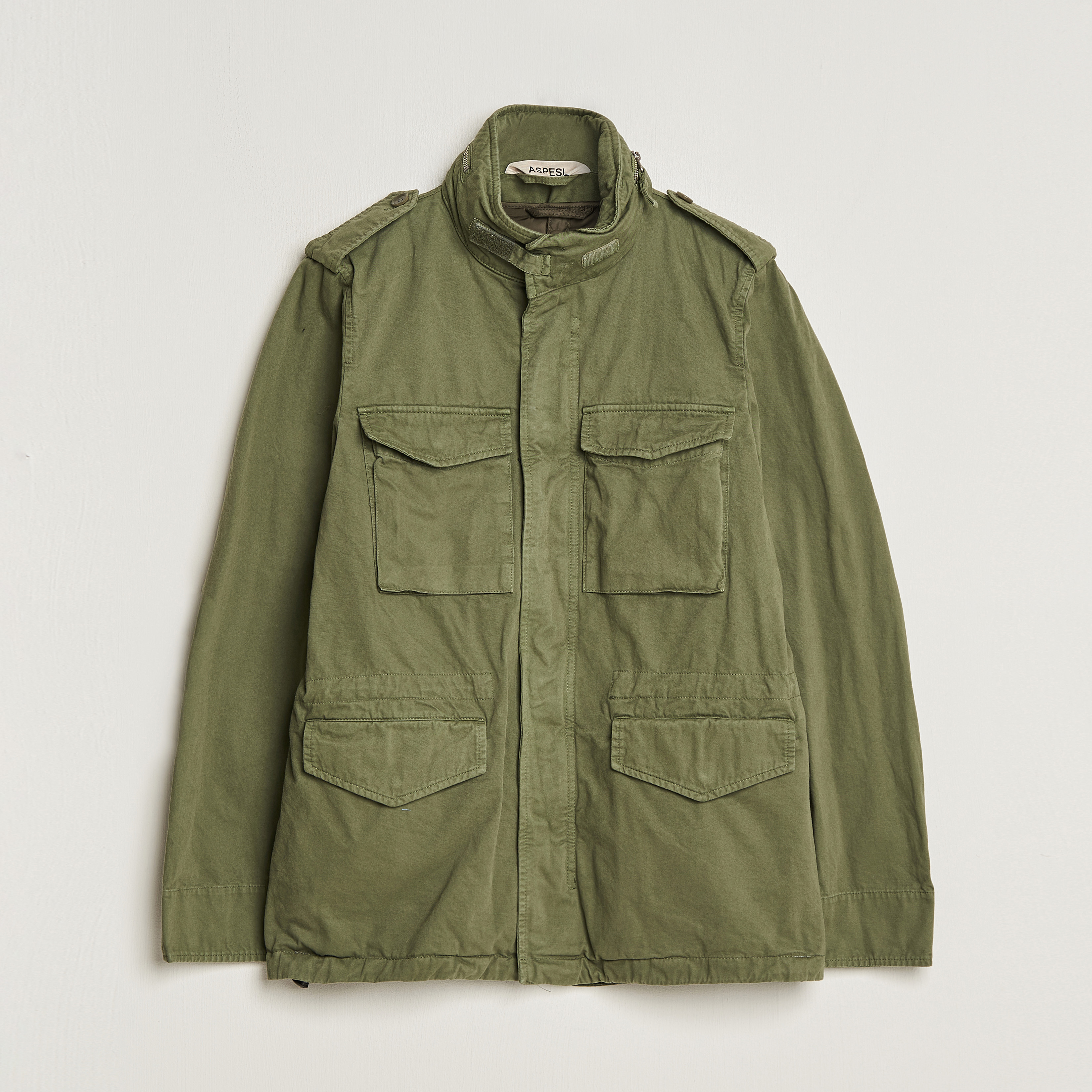Aspesi Lined Cotton Field Jacket Military at CareOfCarl.com