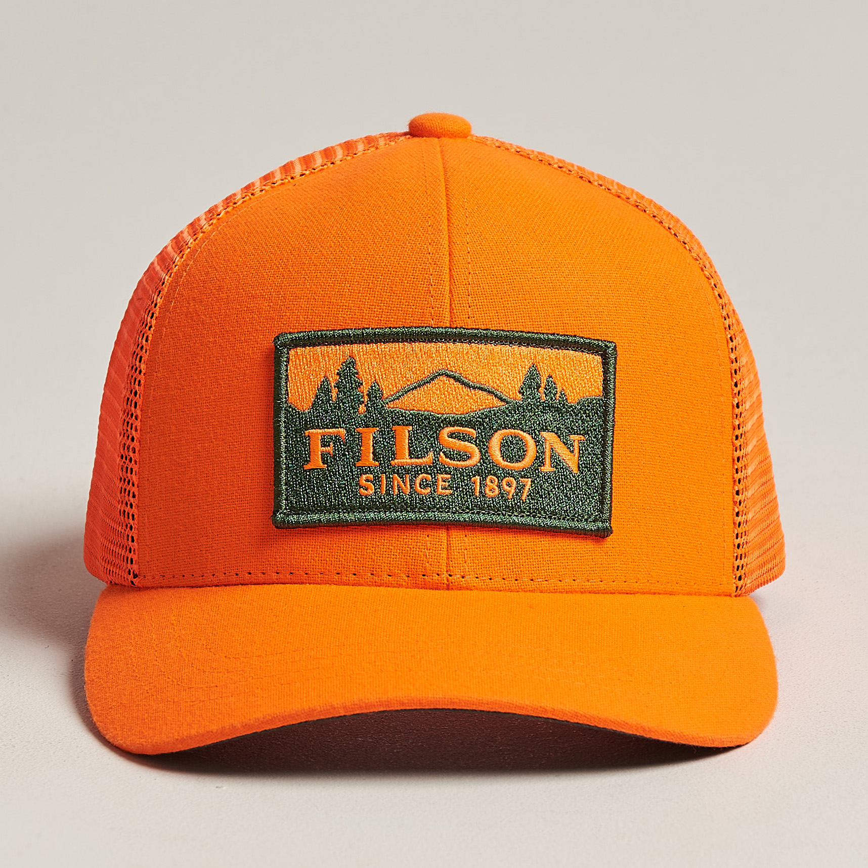 Filson Logger Mesh Cap Blaze Orange at CareOfCarl.com