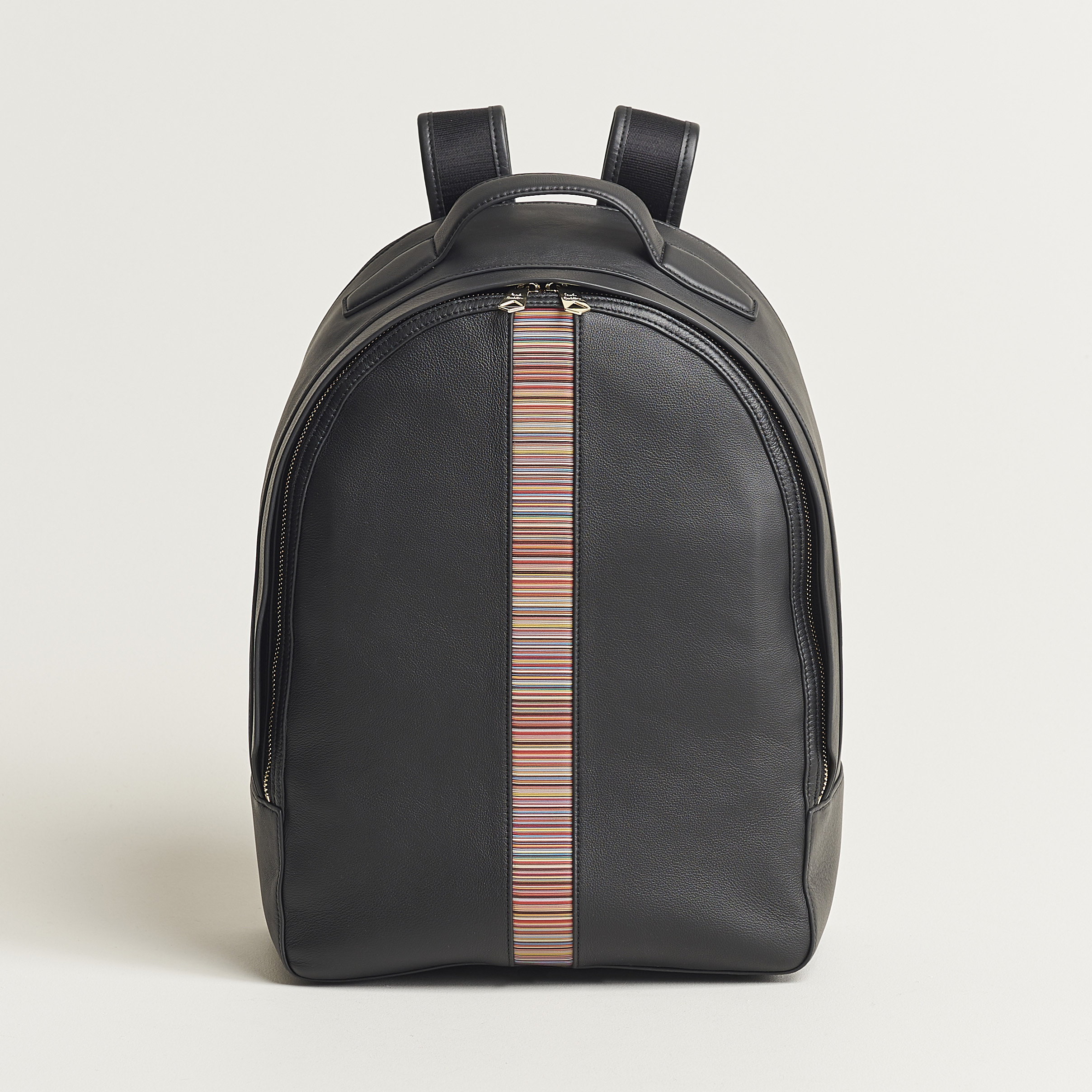 Paul Smith Leather Stripe Backpack Black at CareOfCarl.com