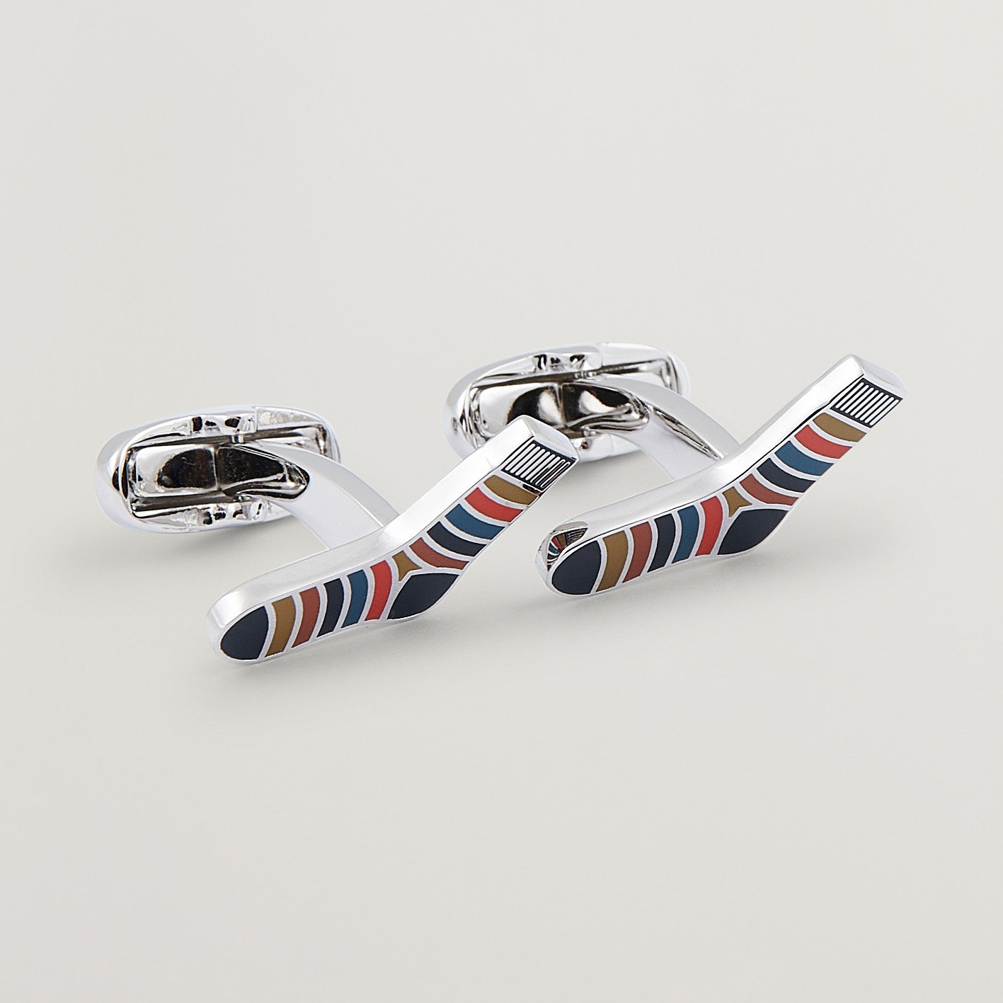 Paul Smith Artist Stripe Cufflink Silver at CareOfCarl.com
