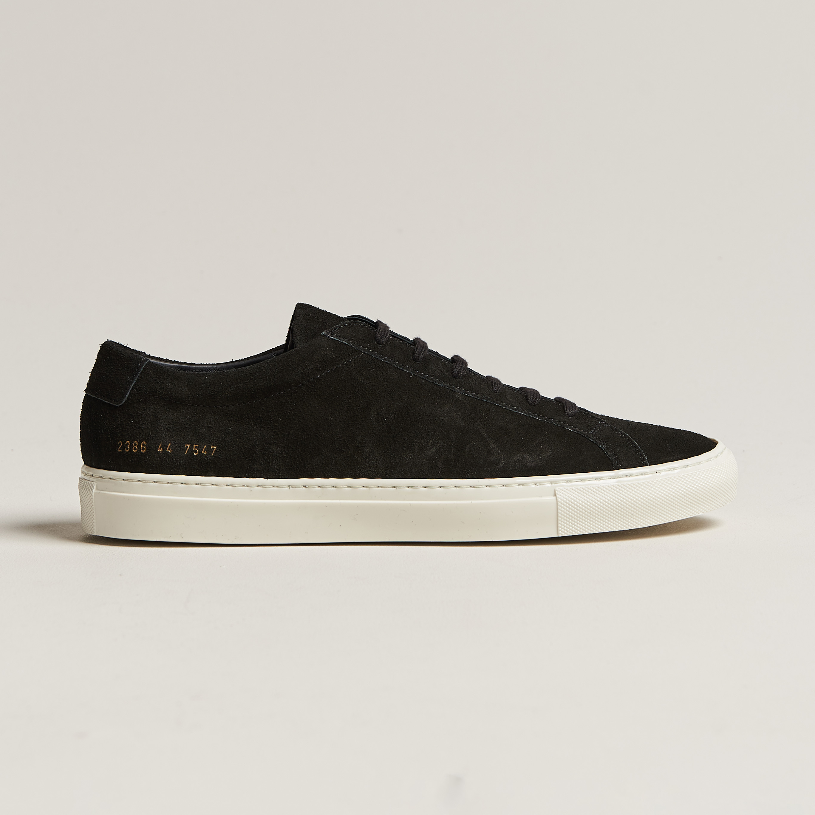 Common Projects Original Achilles Suede Sneaker Black at CareOfCarl.com