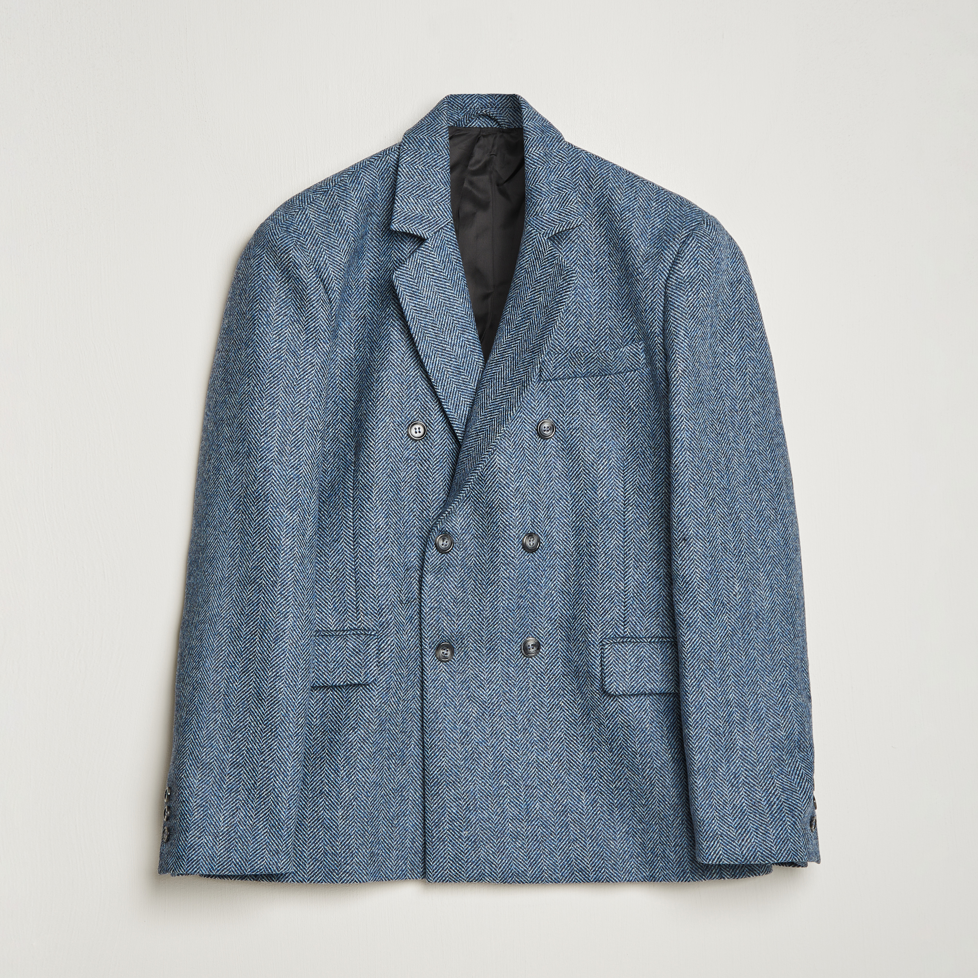Palmes Double Blaze Tweed Sport Coat Navy Herringbone at CareOfCarl.com