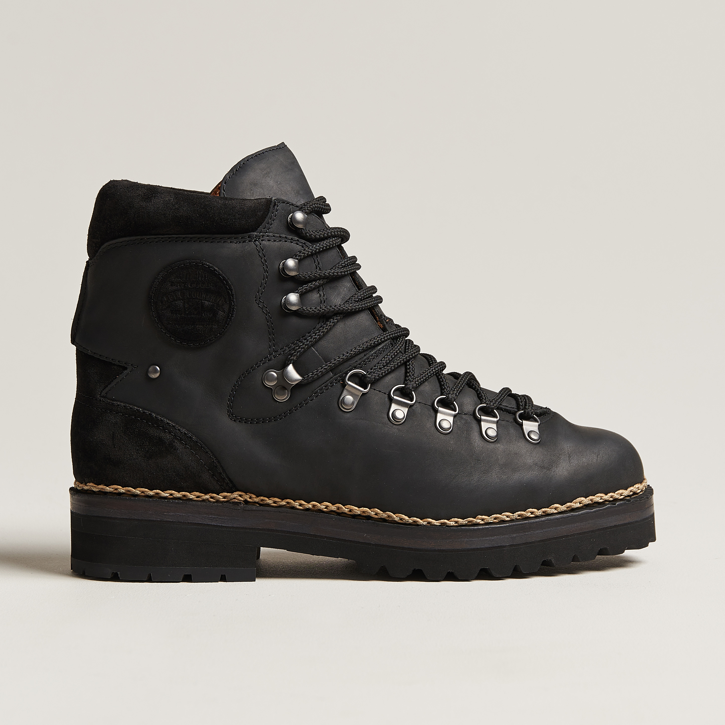 Polo Ralph Lauren Alpine Boot Black Leather at CareOfCarl.com