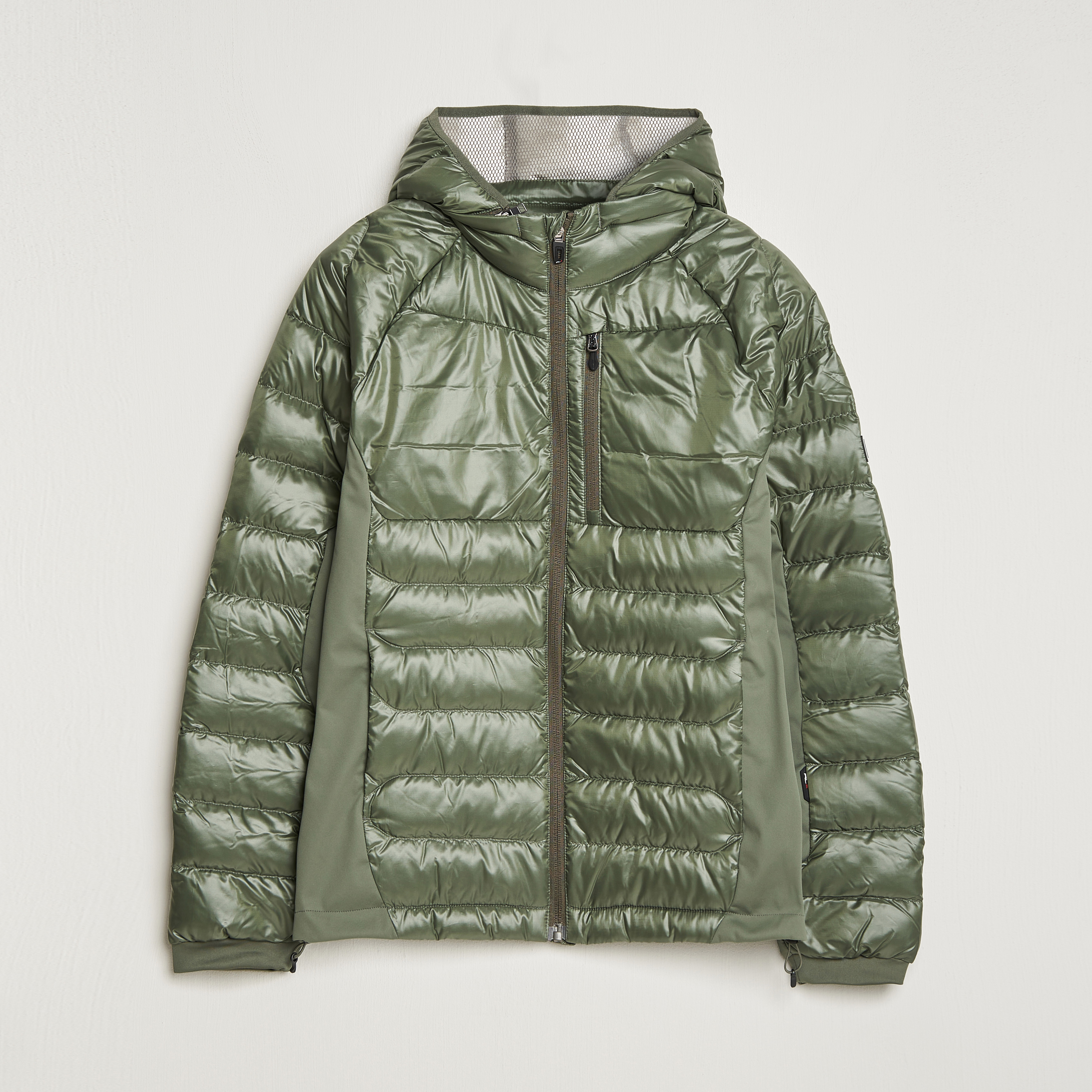 RLX Ralph Lauren Hooded Down Jacket Fossil Green at CareOfCarl.com