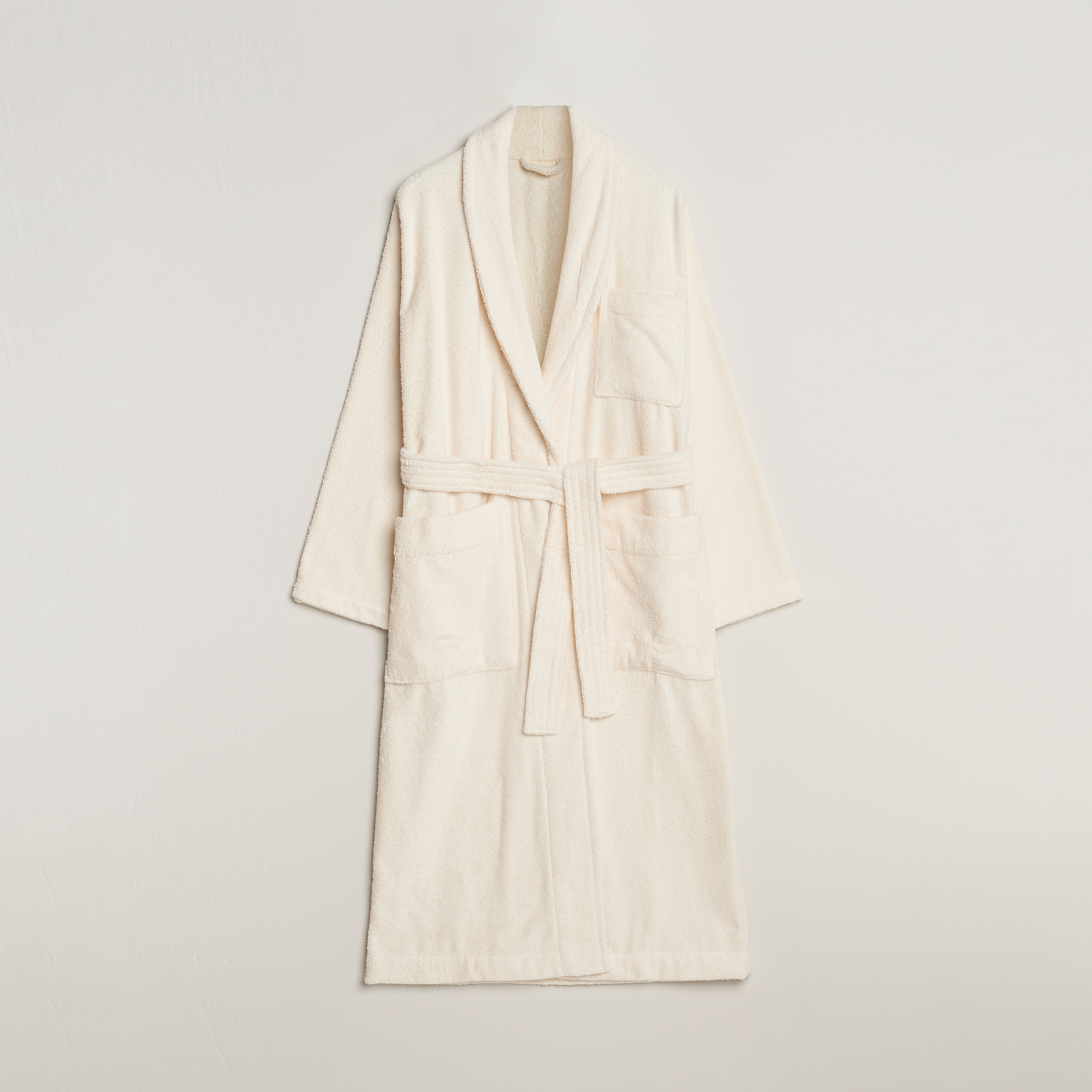 Tekla Organic Terry Bathrobe Ivory at CareOfCarl.com