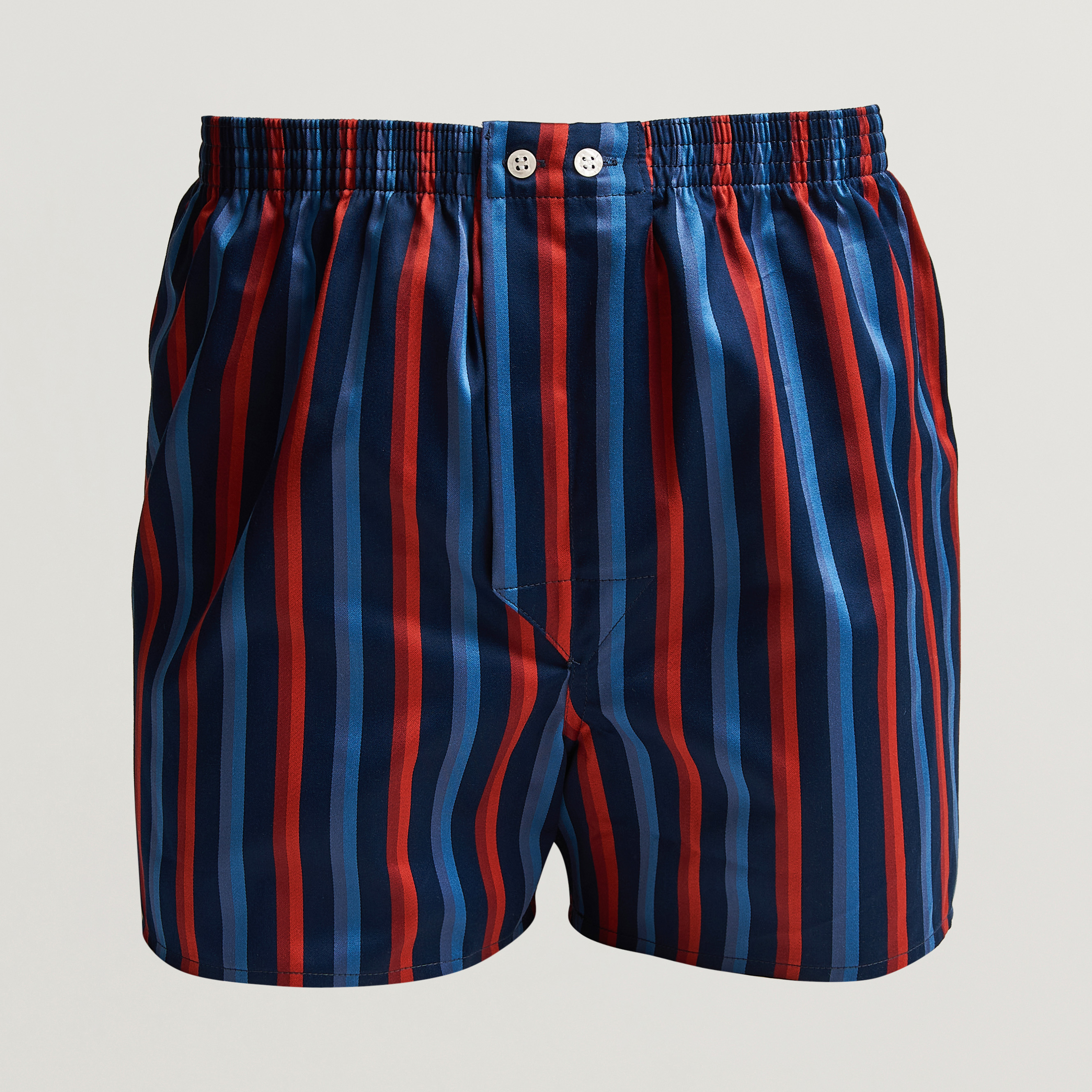 Derek Rose Classic Fit Striped Cotton Boxer Shorts Multi at CareOfCarl.com