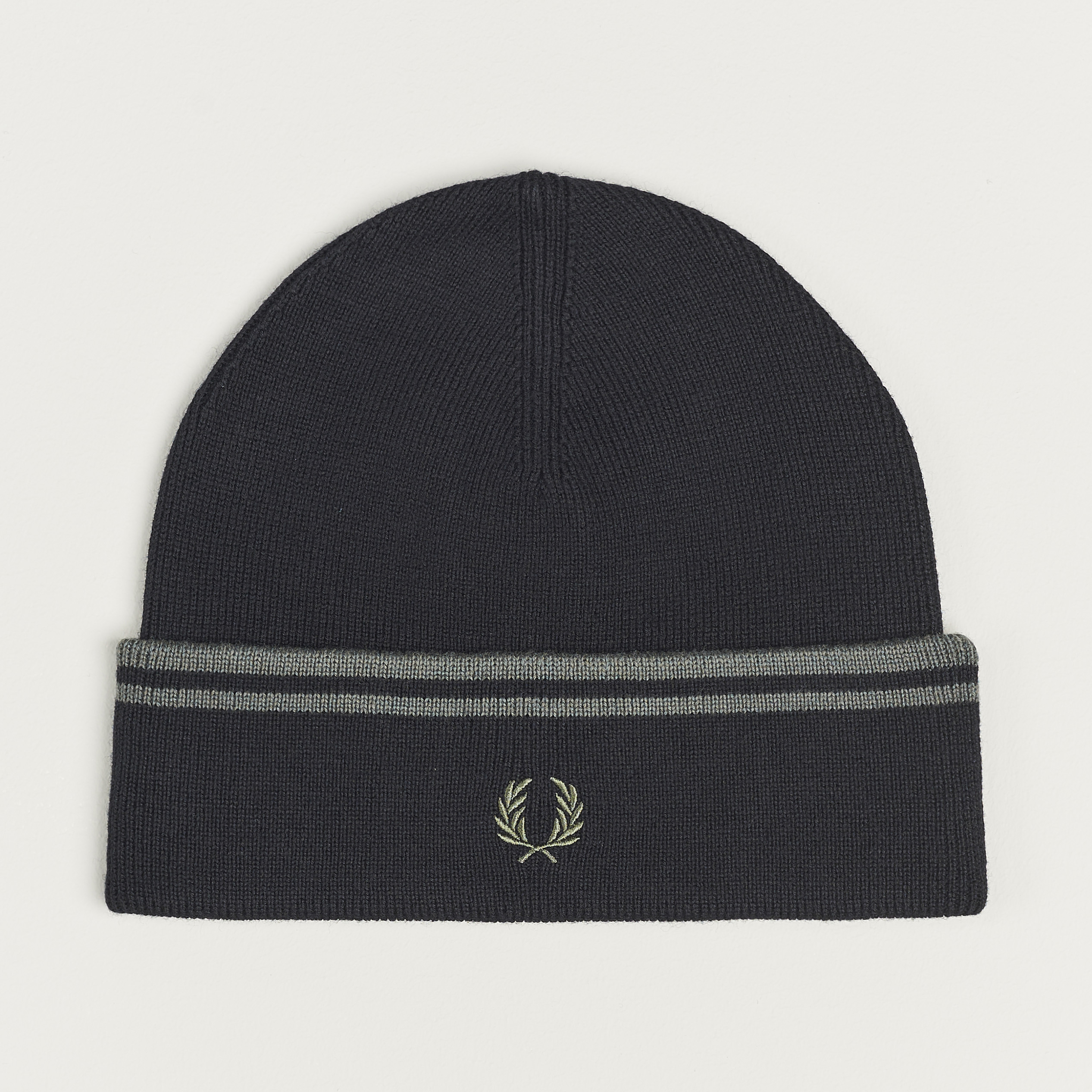Fred Perry Twin Tipped Merino Beanie Black at CareOfCarl.com