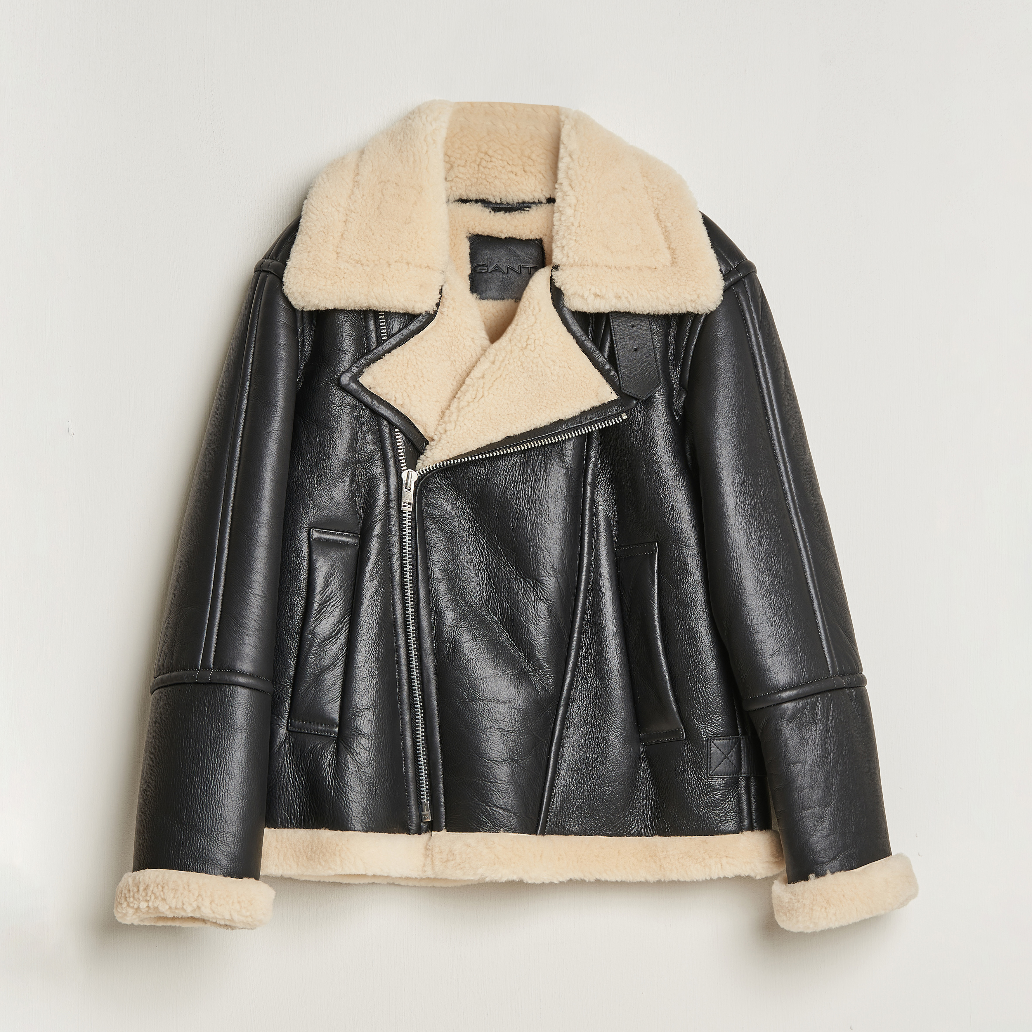 GANT Heavy Shearling Jacket Black at CareOfCarl.com