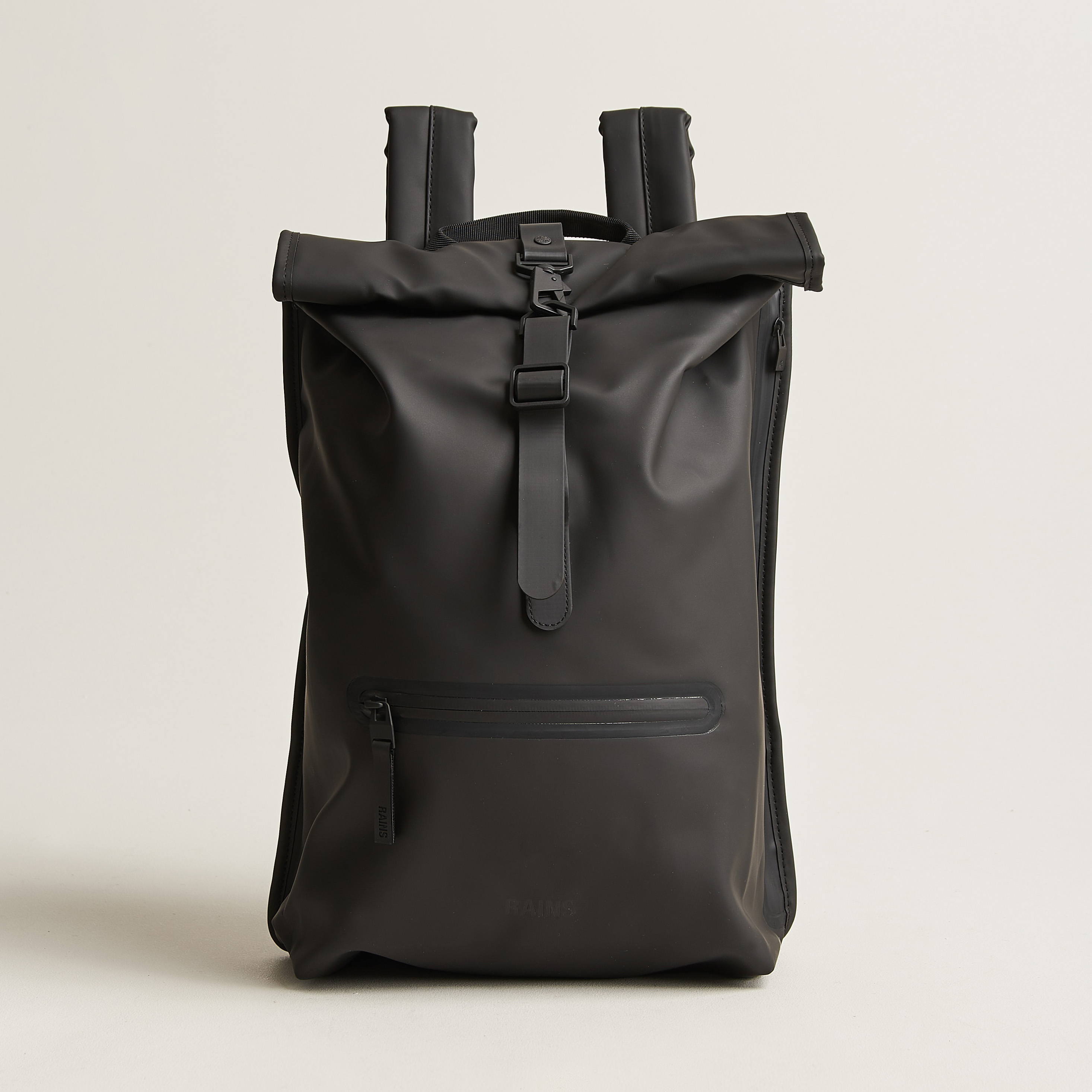RAINS Rolltop Rucksack Black at CareOfCarl.com