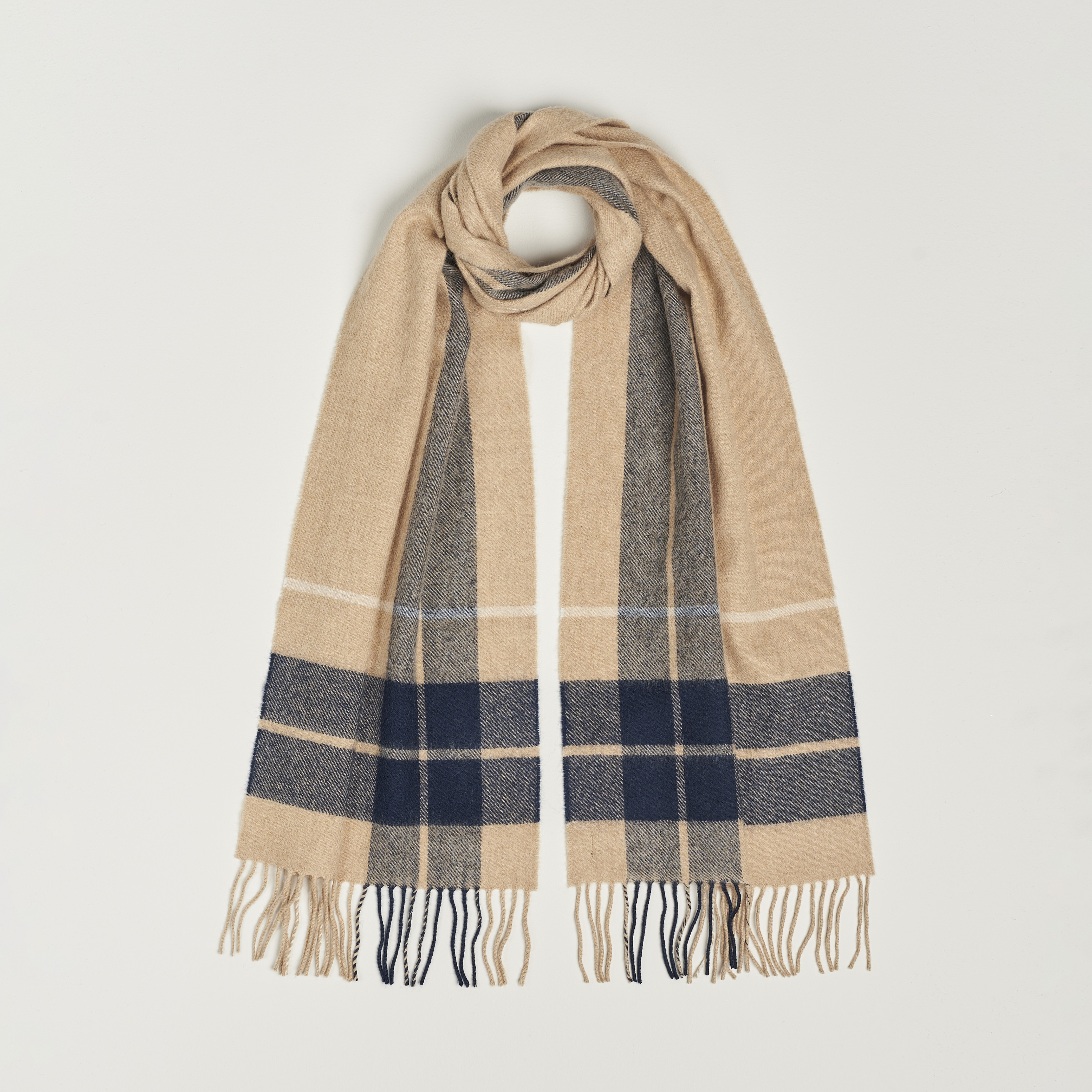 Gloverall Lambswool Scarf Camel Check at CareOfCarl.com