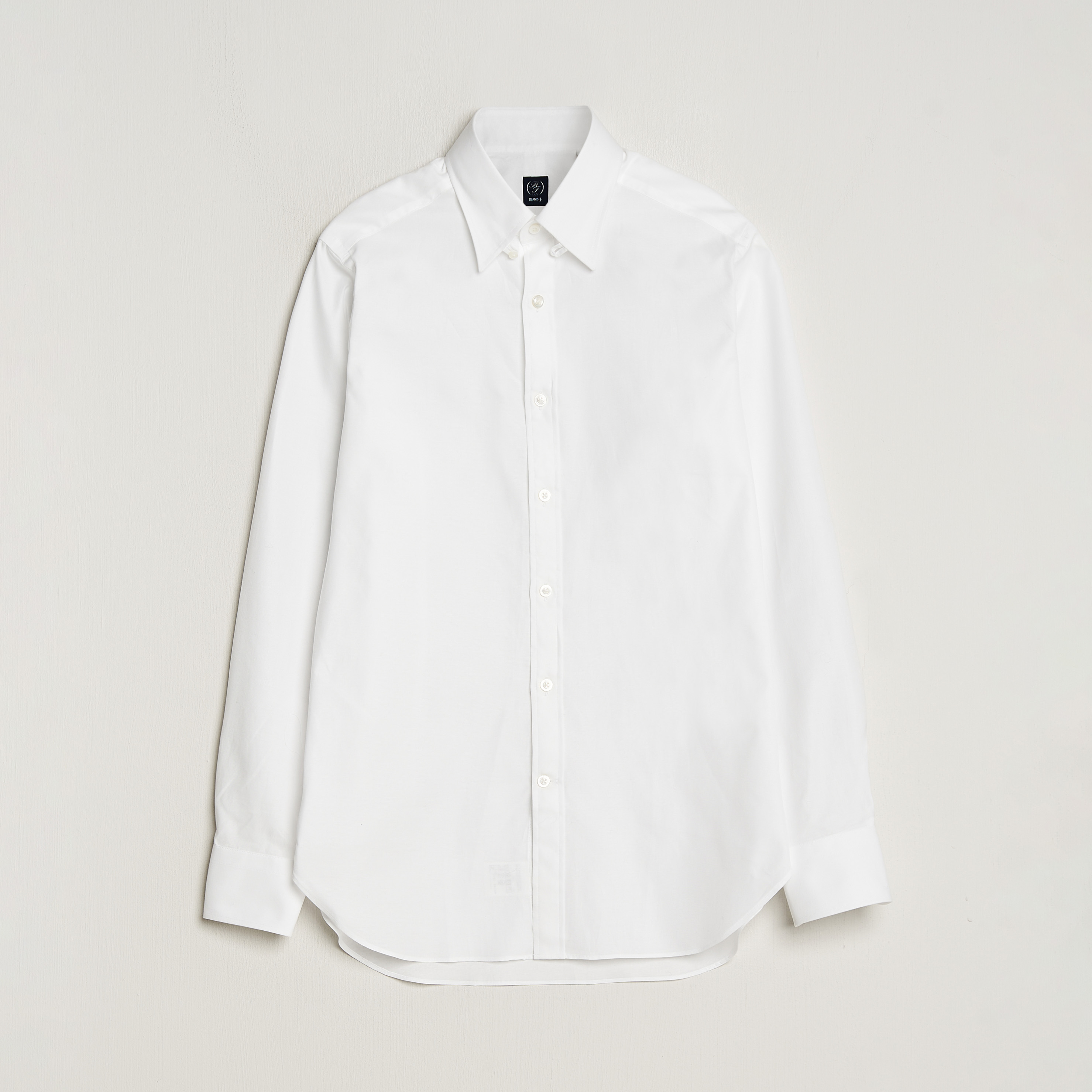 Beams F Oxford Tab Collar Shirt White at CareOfCarl.com