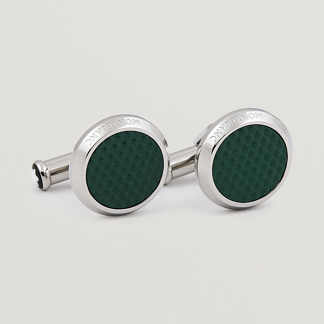 Montblanc Cufflinks Meisterstück Green Steel at CareOfCarl.com