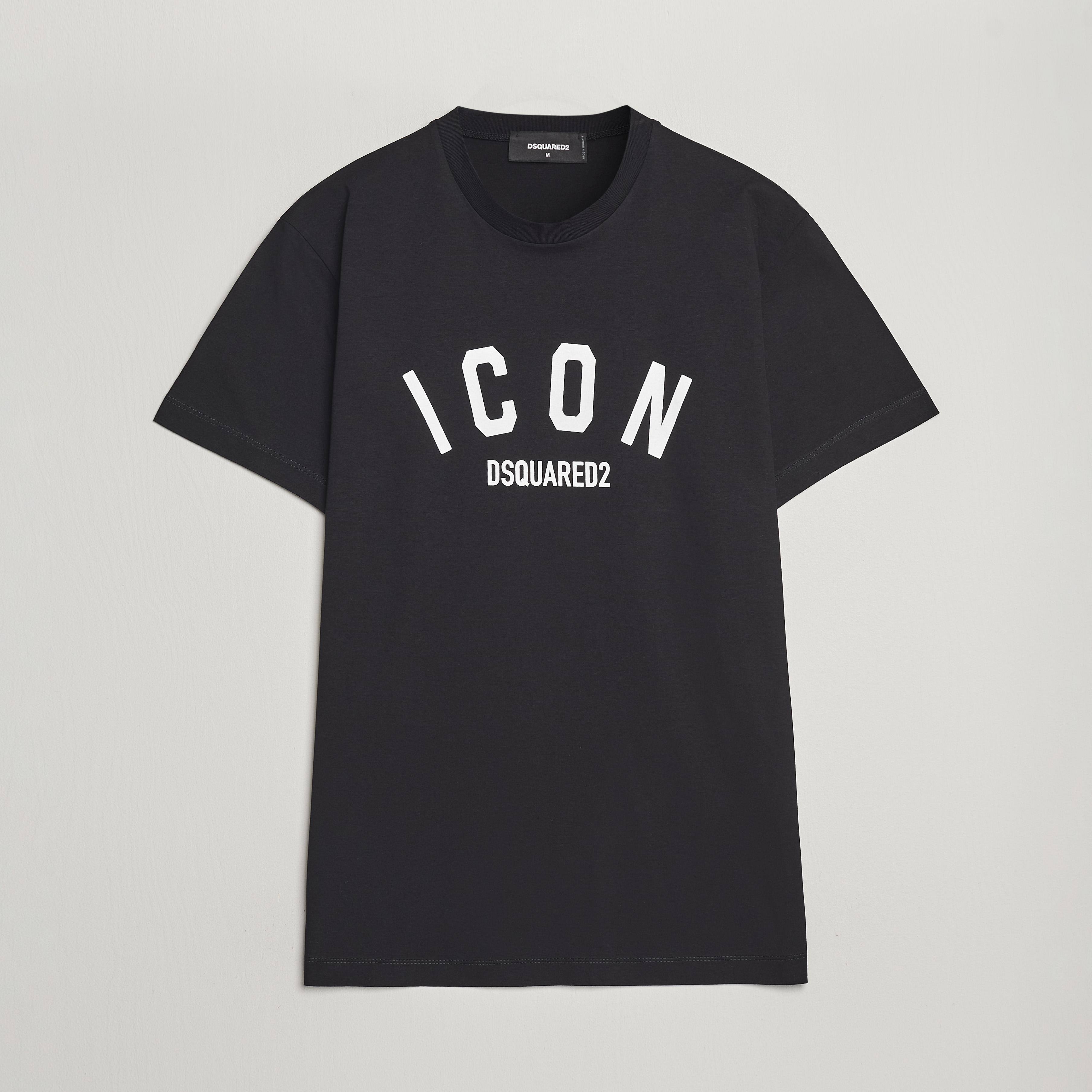 Dsquared2 Cool Fit Be Icon Crew Neck T-Shirt Black at CareOfCarl.com