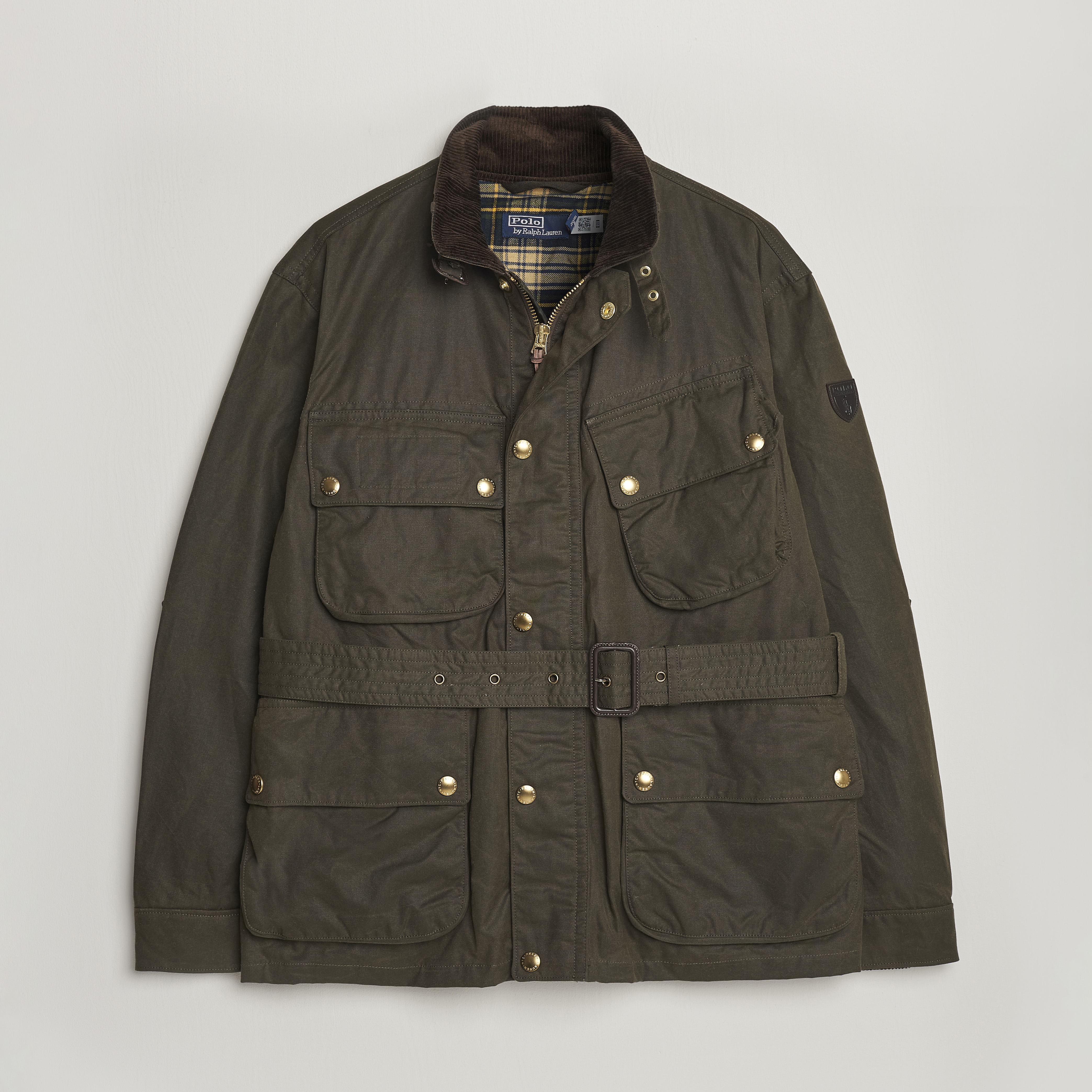 Polo Ralph Lauren Waxed Field Jacket Oil Cloth Green at CareOfCarl.com