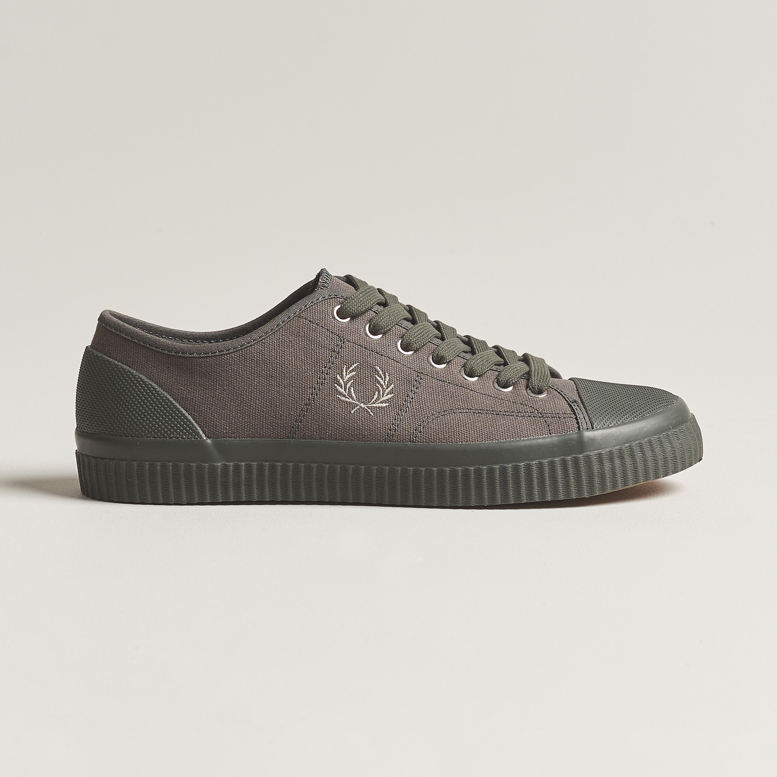 Fred Perry Hughes Canvas Sneaker Field Green at CareOfCarl.com