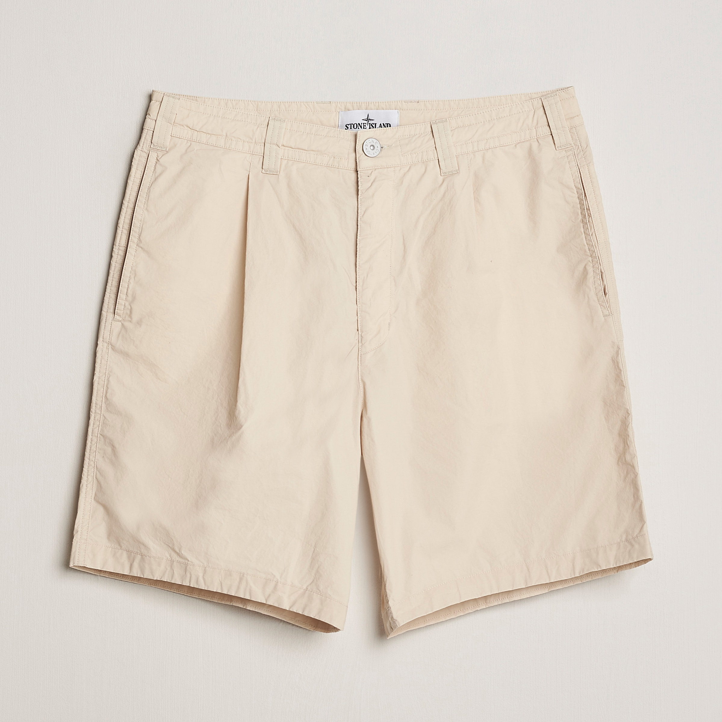 Stone Island Marina Comfort Bermuda Shorts Natural Beige at CareOfCarl.com