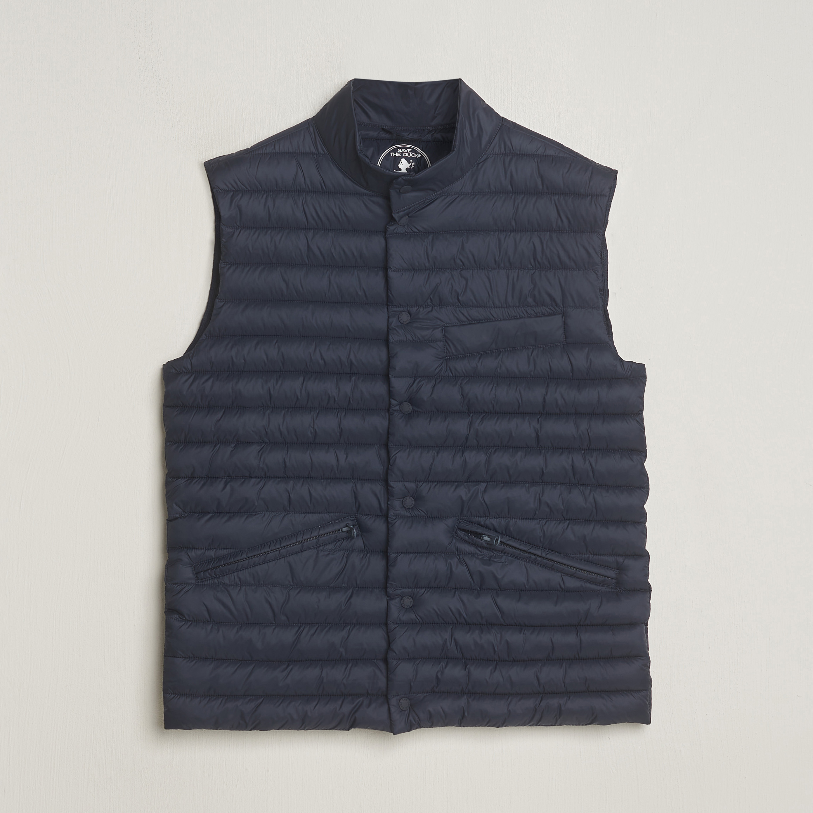 Save The Duck Aiko Lightweigt Padded Vest Blue Black at CareOfCarl.com