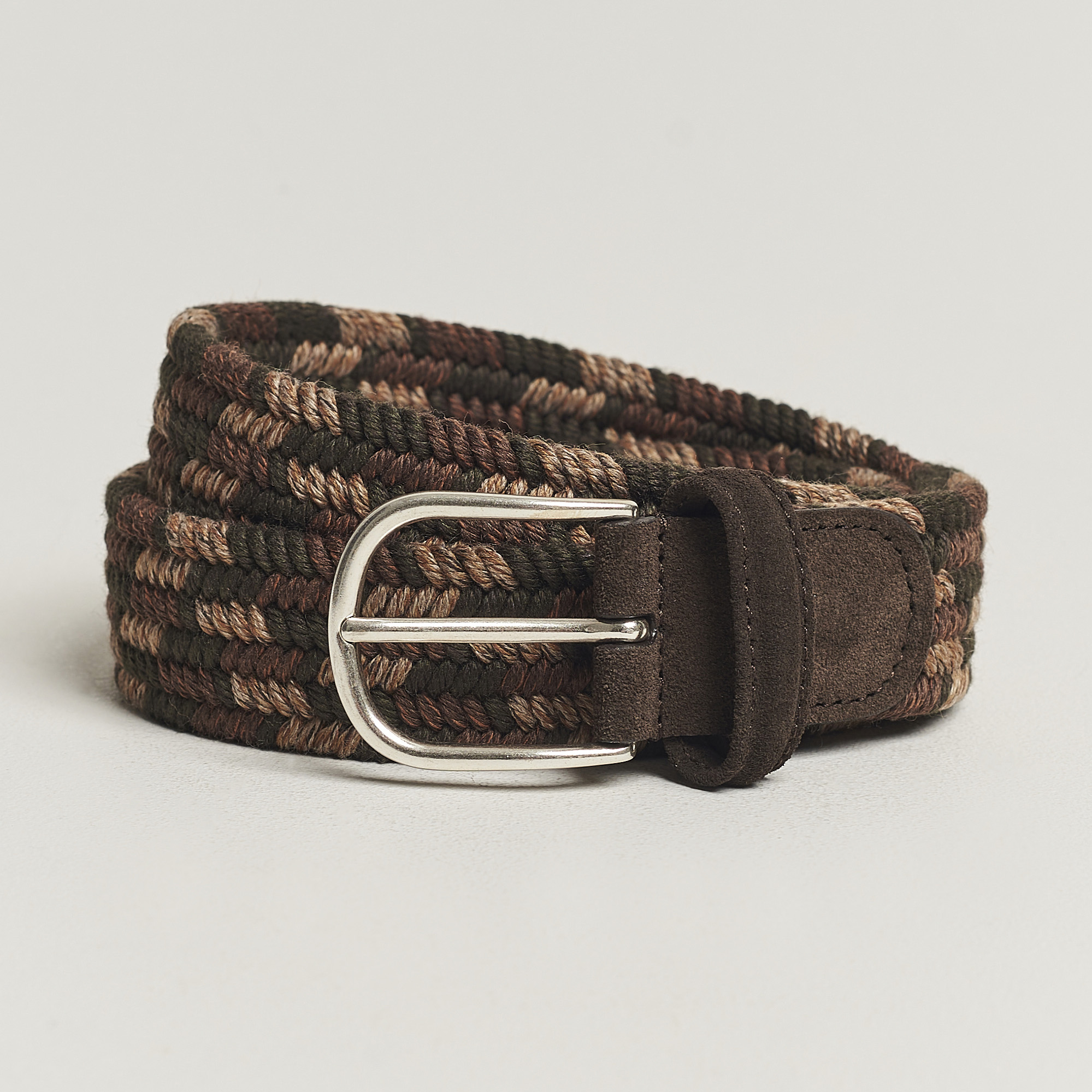 Anderson's Braided Wool Belt Dark Brown at CareOfCarl.com