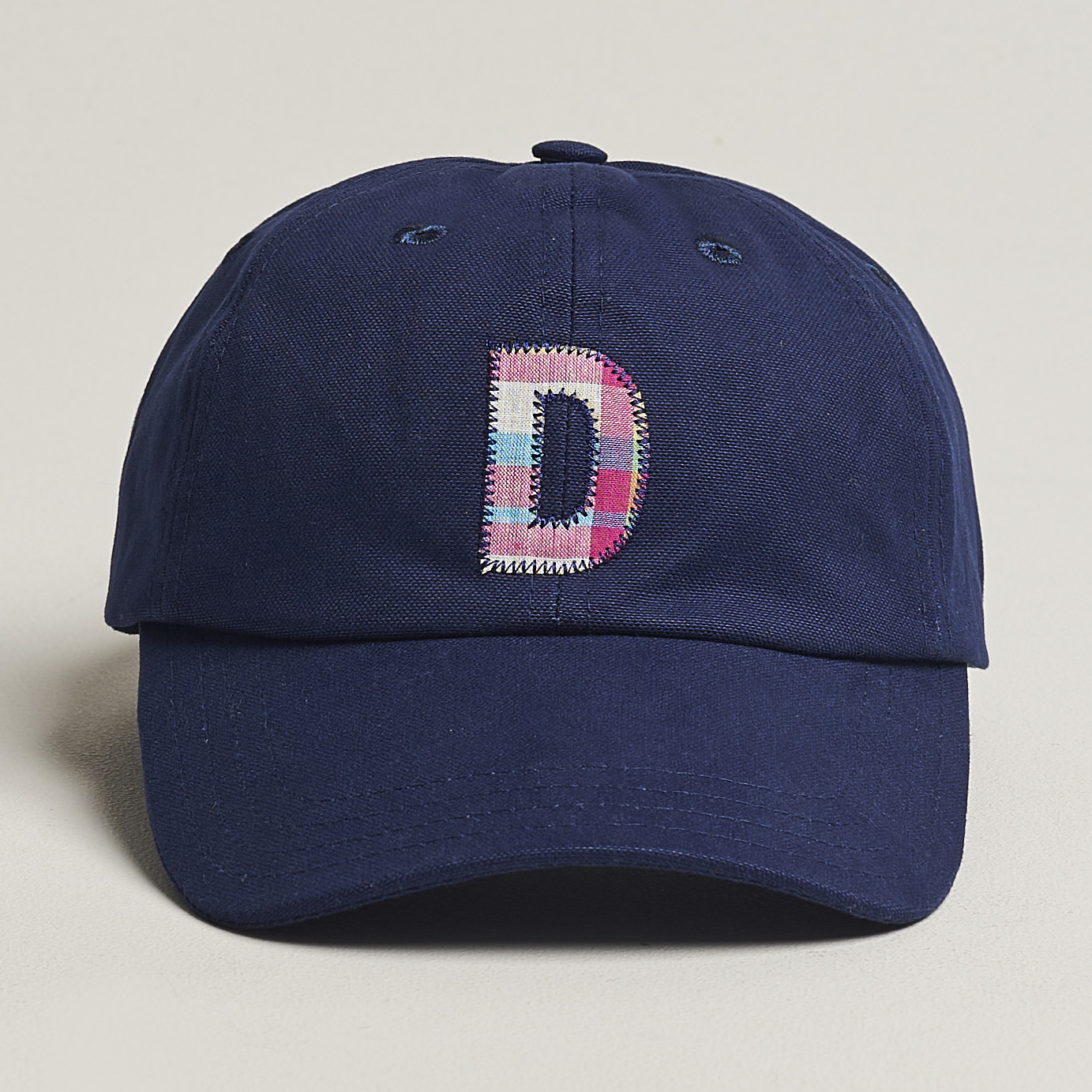 Drake's Madras D Aplique Baseball Cap Navy at CareOfCarl.com