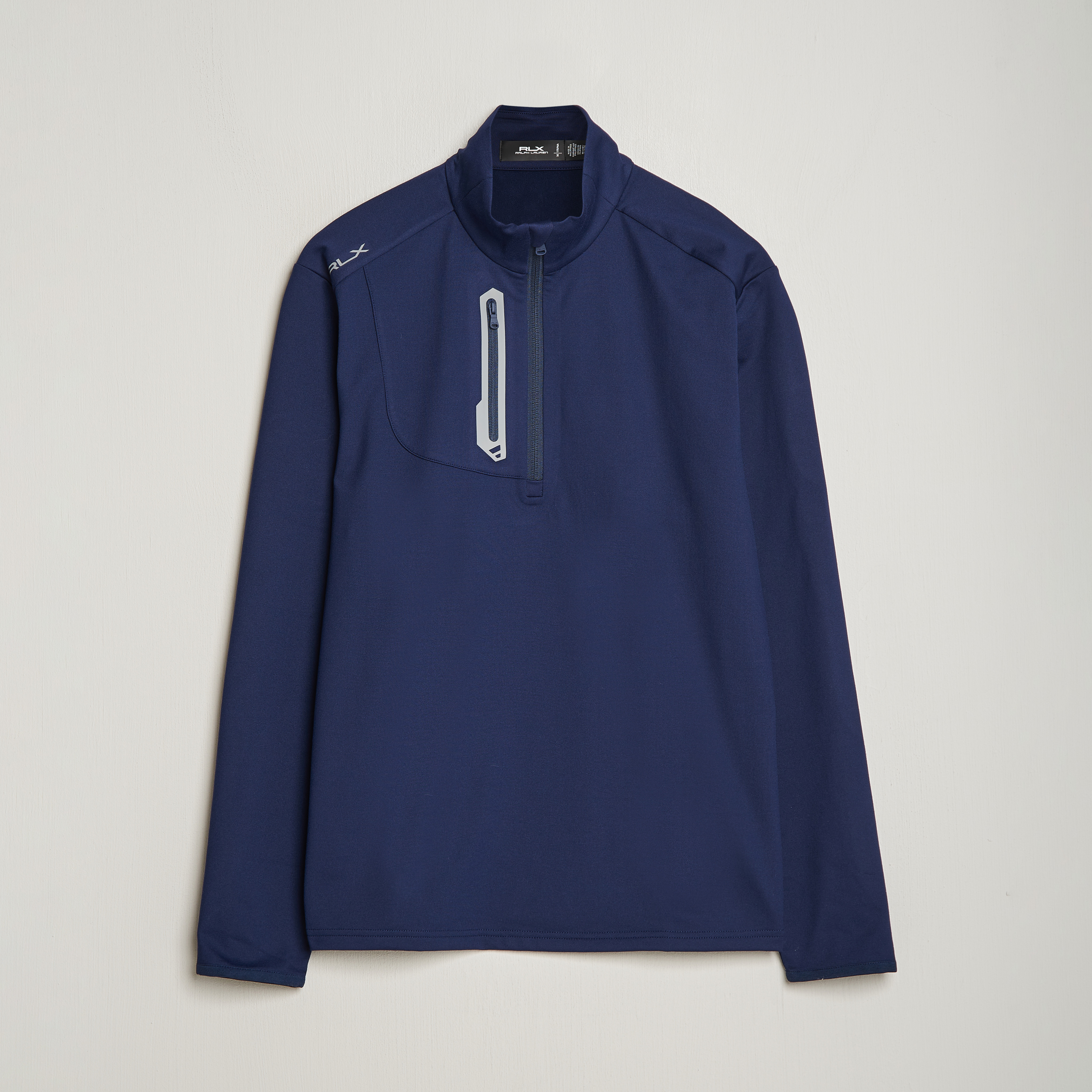 RLX Ralph Lauren Luxury Jersey Half Zip Refined Navy at CareOfCarl.com